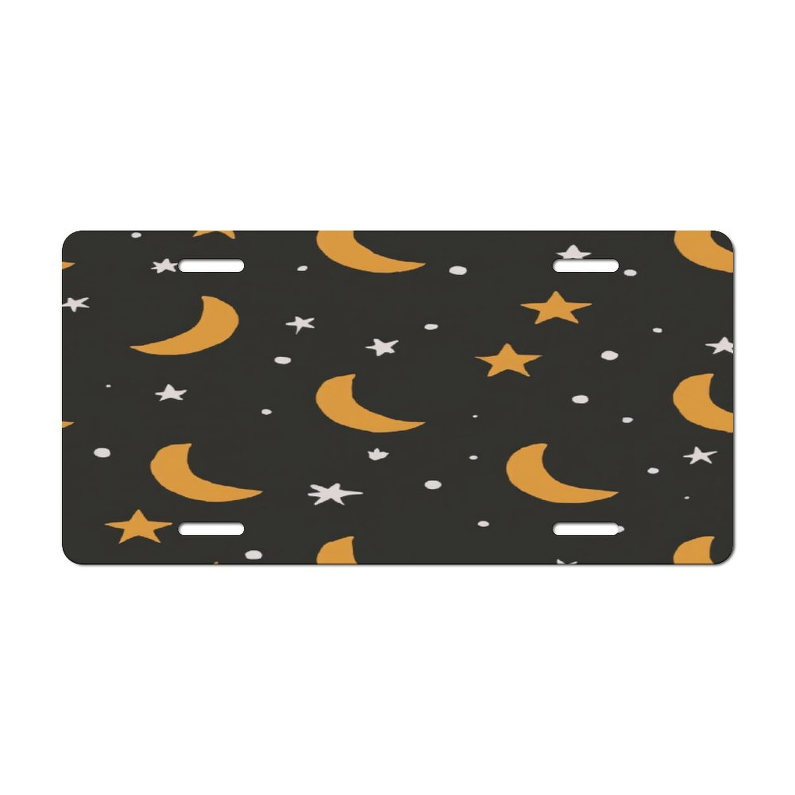 Crescent Moons And Stars Pattern License Plate Lightweight Aluminum ...