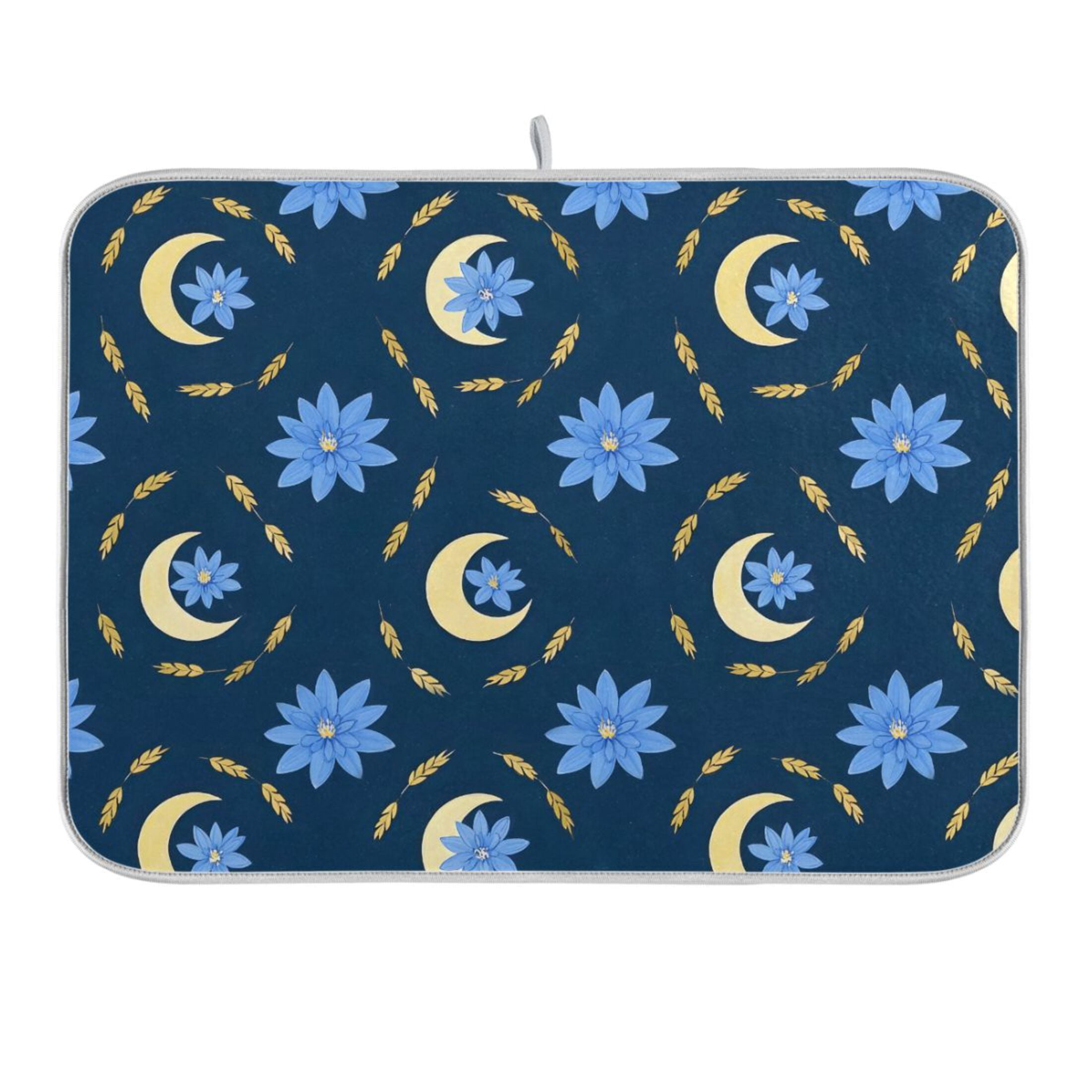 Crescent Moons Flower Wheat Drying Mat for Kitchen Counter 18x24 In ...