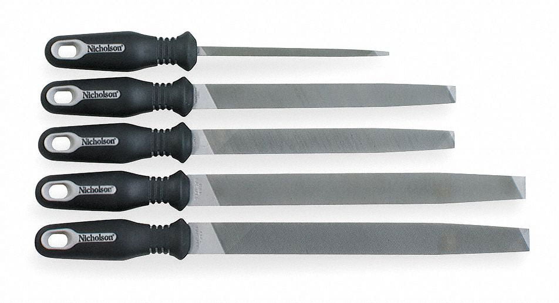 Crescent Nicholson 5 Pc General Purpose File Set with Ergonomic Handles ...