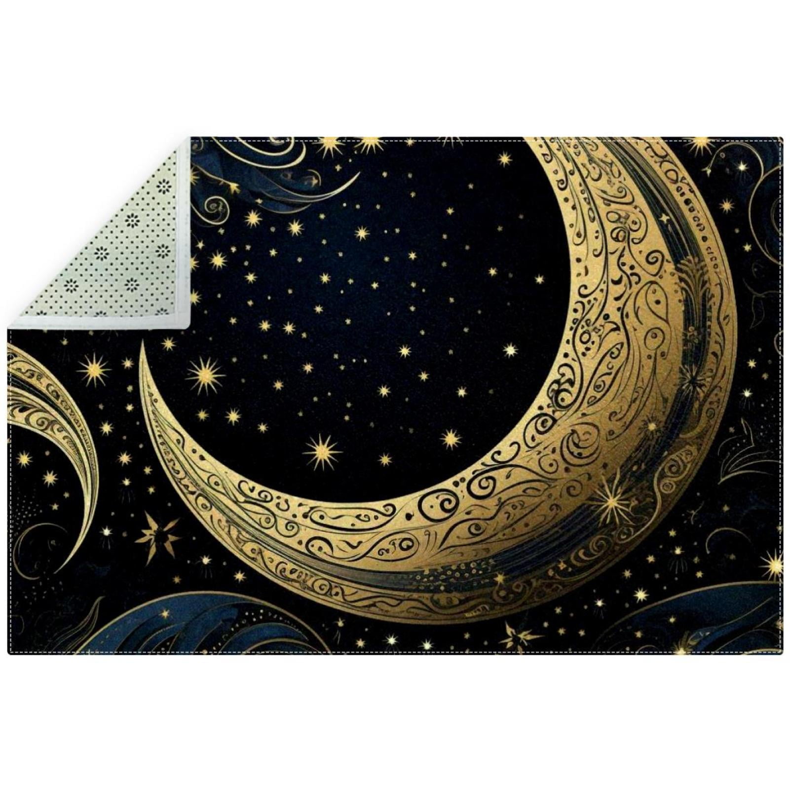 Crescent Office Mat with Right-Angle Design - Polyester Floor Mat for ...