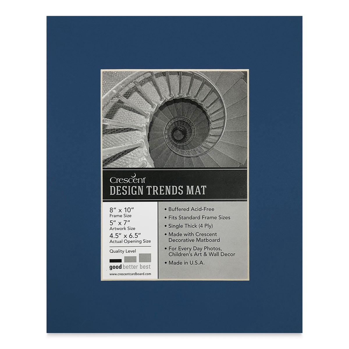 Crescent Pre-Cut Mat - Bottle Blue, 8" x 10" (4-1/2" x 6-1/2" Opening ...