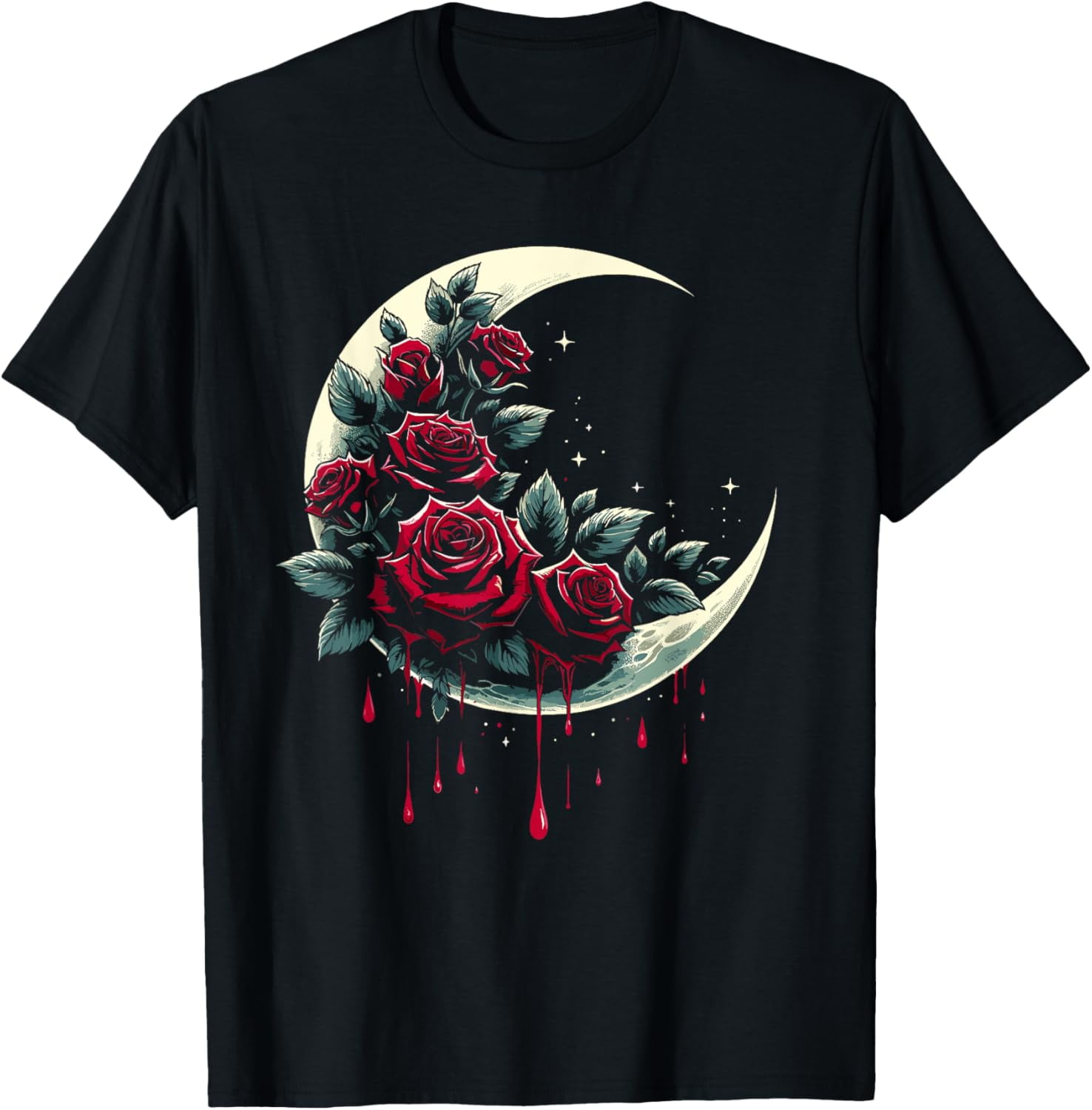Crescent Rose Luna Lunar - Solar Supermoon Moon Mona Occult T-Shirt ...