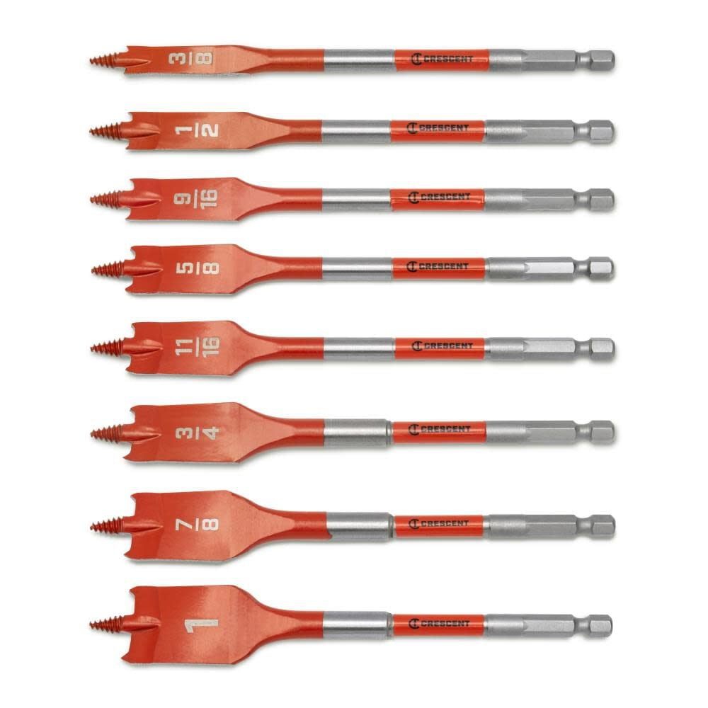 Crescent Screw Point Paddle Drill Bit Set 8Pc - Walmart.com