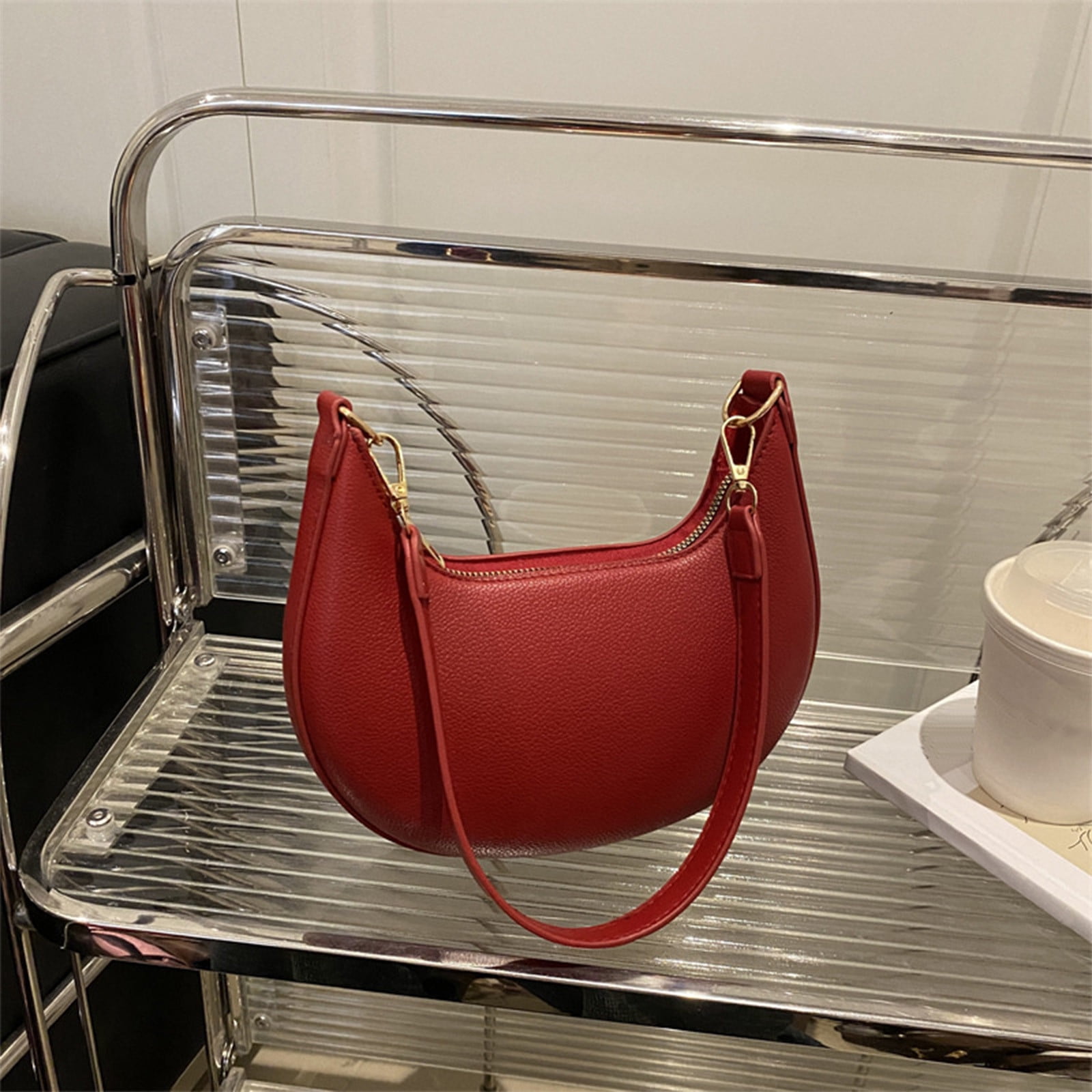 Crescent Shoulder Bags for Women, Cute Hobo Tote Handbag, Under The Arm ...