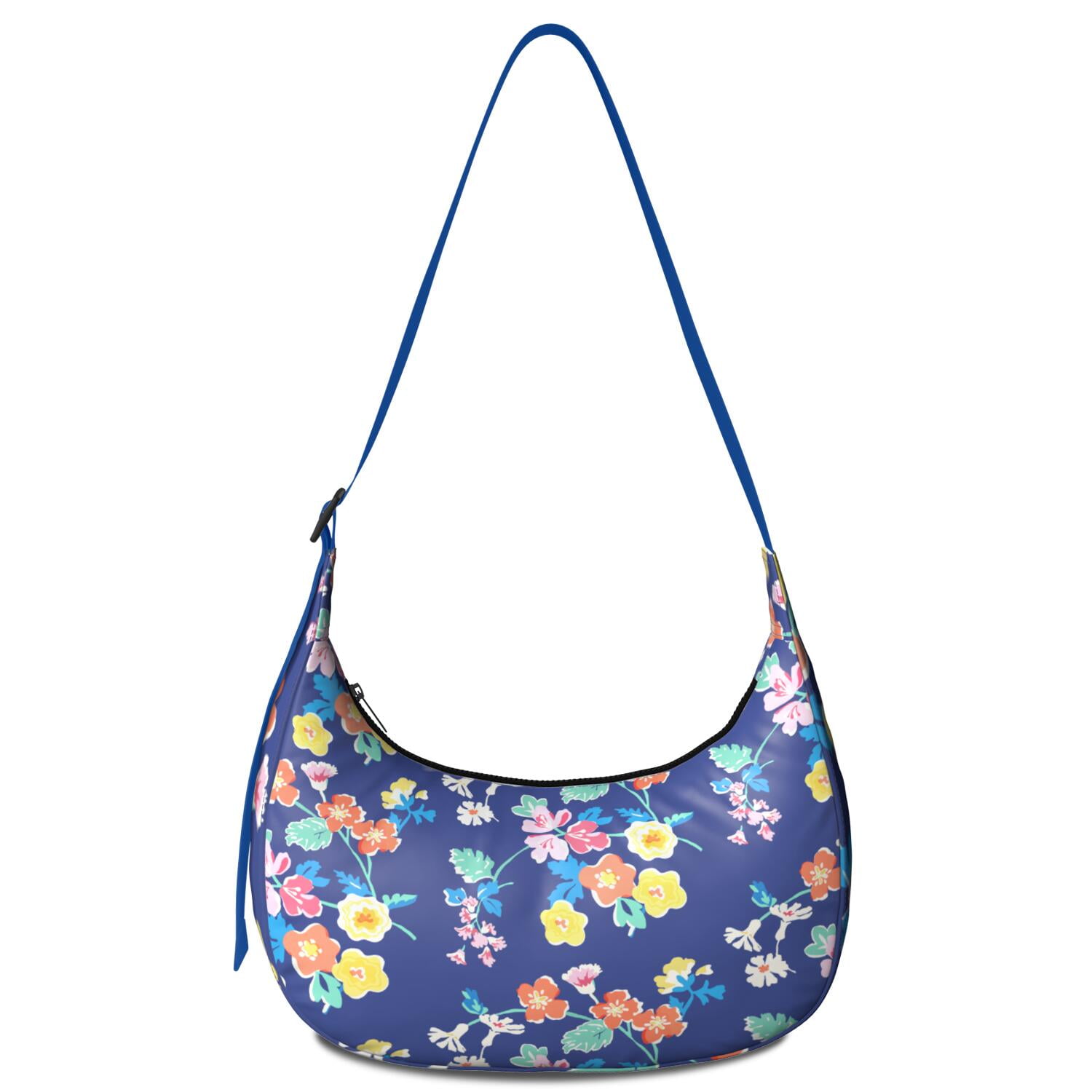 Crescent Shoulder Bags for WomenFloralTote Handbag Under the Arm Purses ...