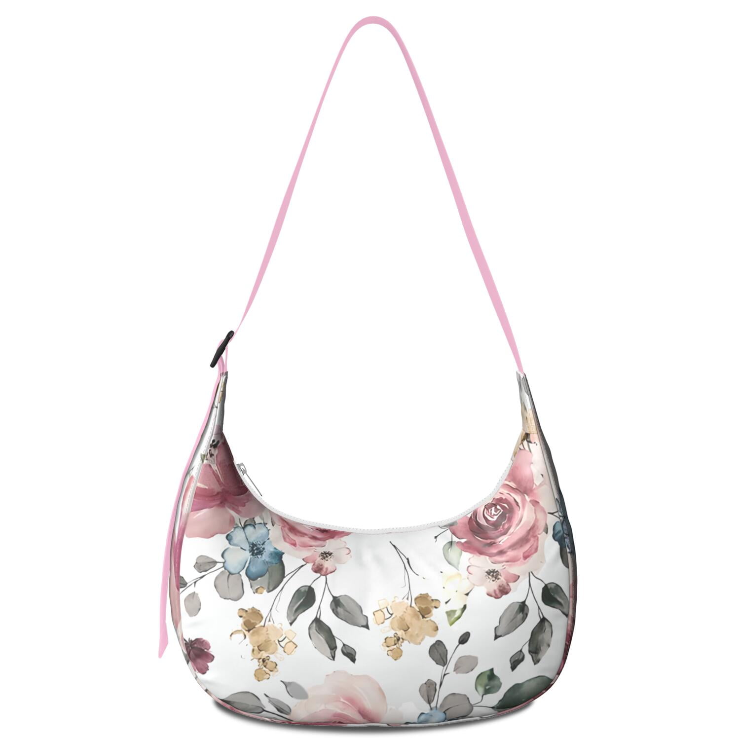 Crescent Shoulder Bags for WomenFloralTote Handbag Under the Arm Purses ...