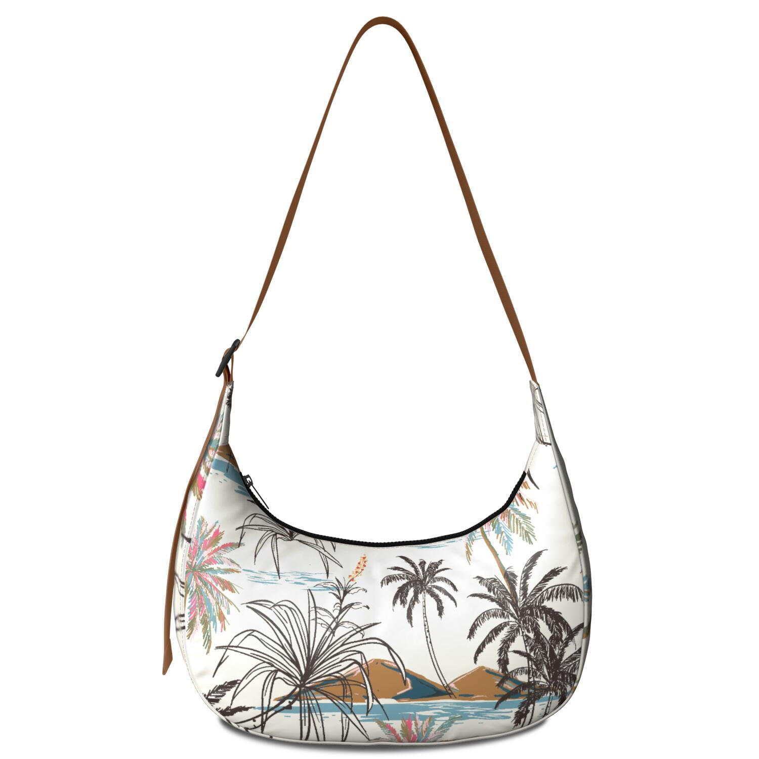 Crescent Shoulder Bags for WomenHawaiianTote Handbag Under the Arm ...