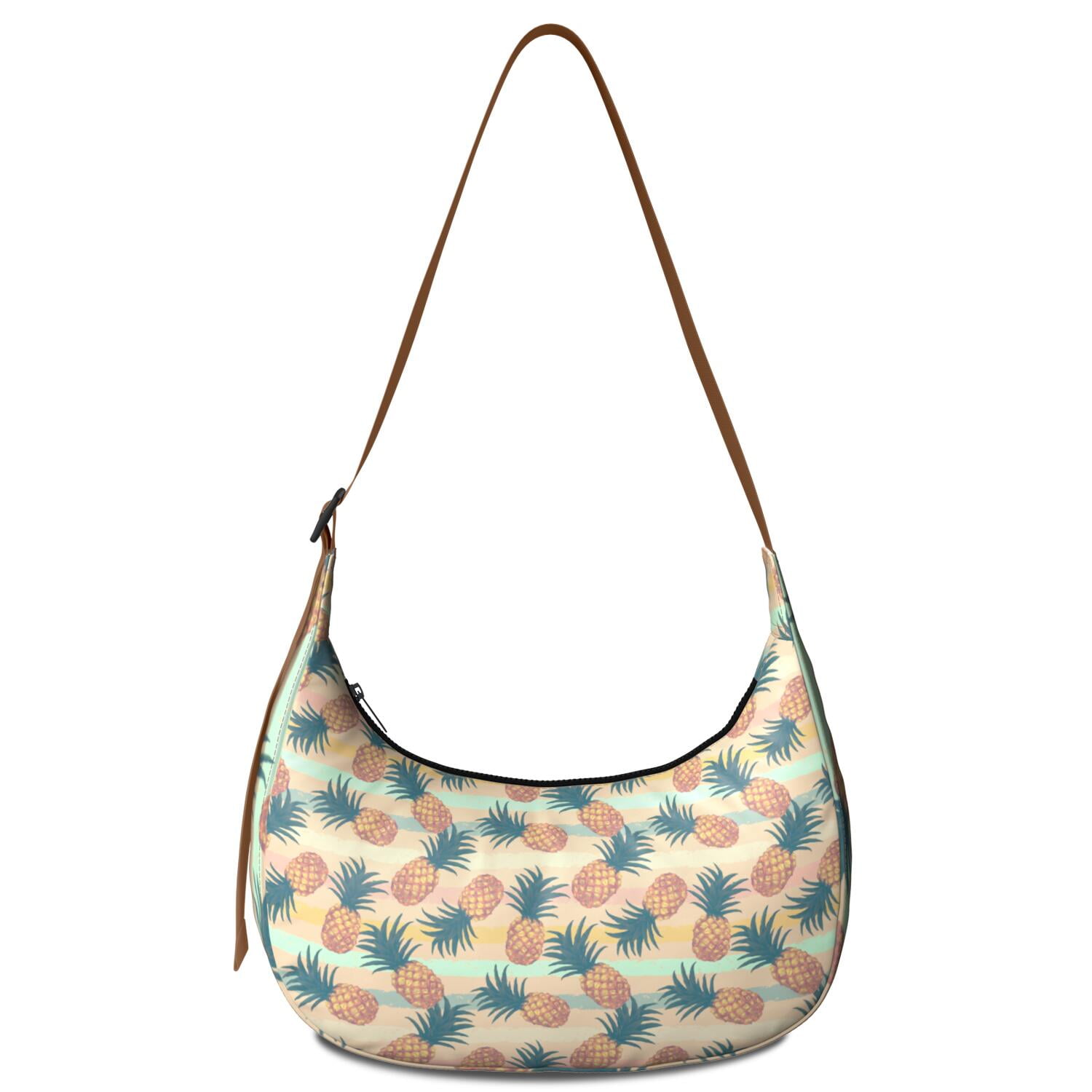 Crescent Shoulder Bags for WomenPineappleTote Handbag Under the Arm ...