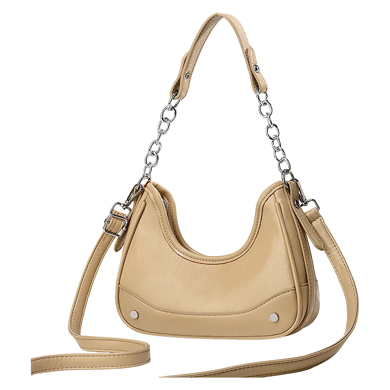 Crescent Shoulder Purses for Women Cute Hobo Bags Leather Crossbody ...