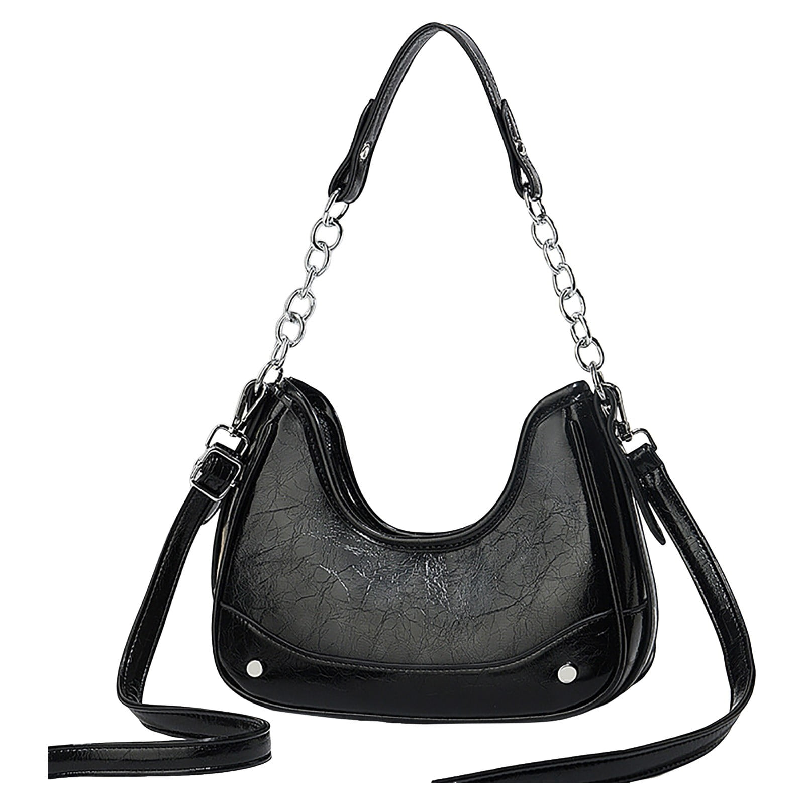 Crescent Shoulder Purses for Women Cute Hobo Bags Leather Crossbody ...