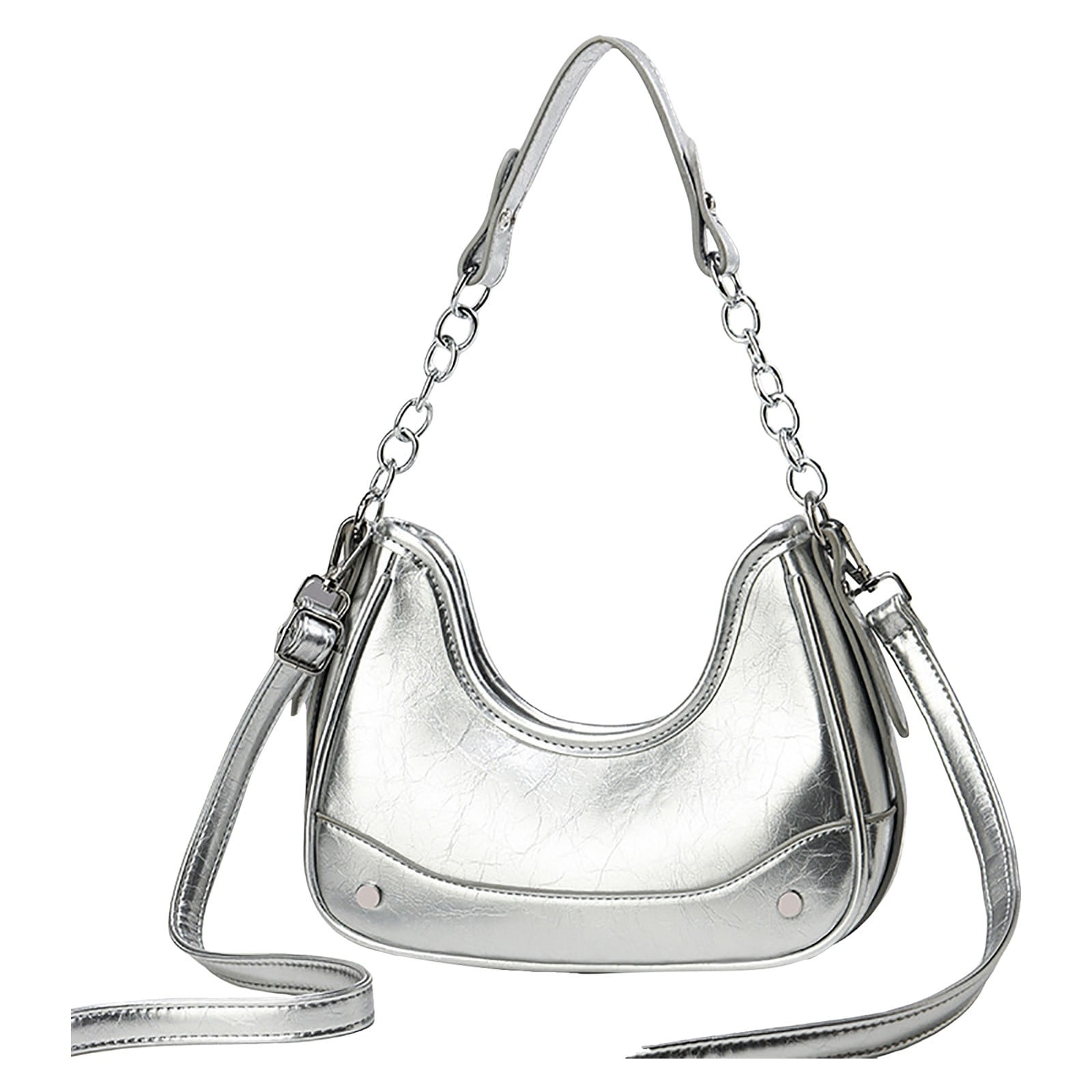 Crescent Shoulder Purses for Women Cute Hobo Bags Leather Crossbody ...