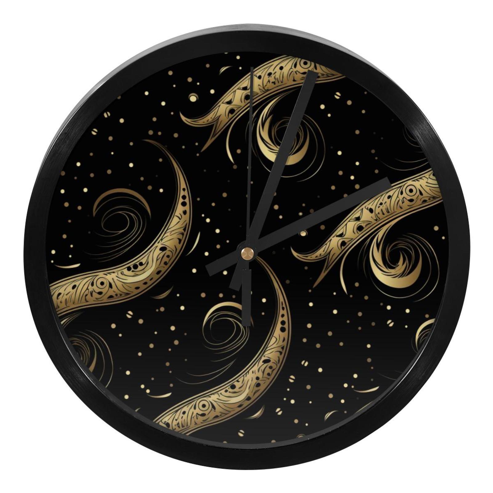 Crescent Sign 9.8-Inch Round Wall Clock, Silent Non-Ticking Digital ...
