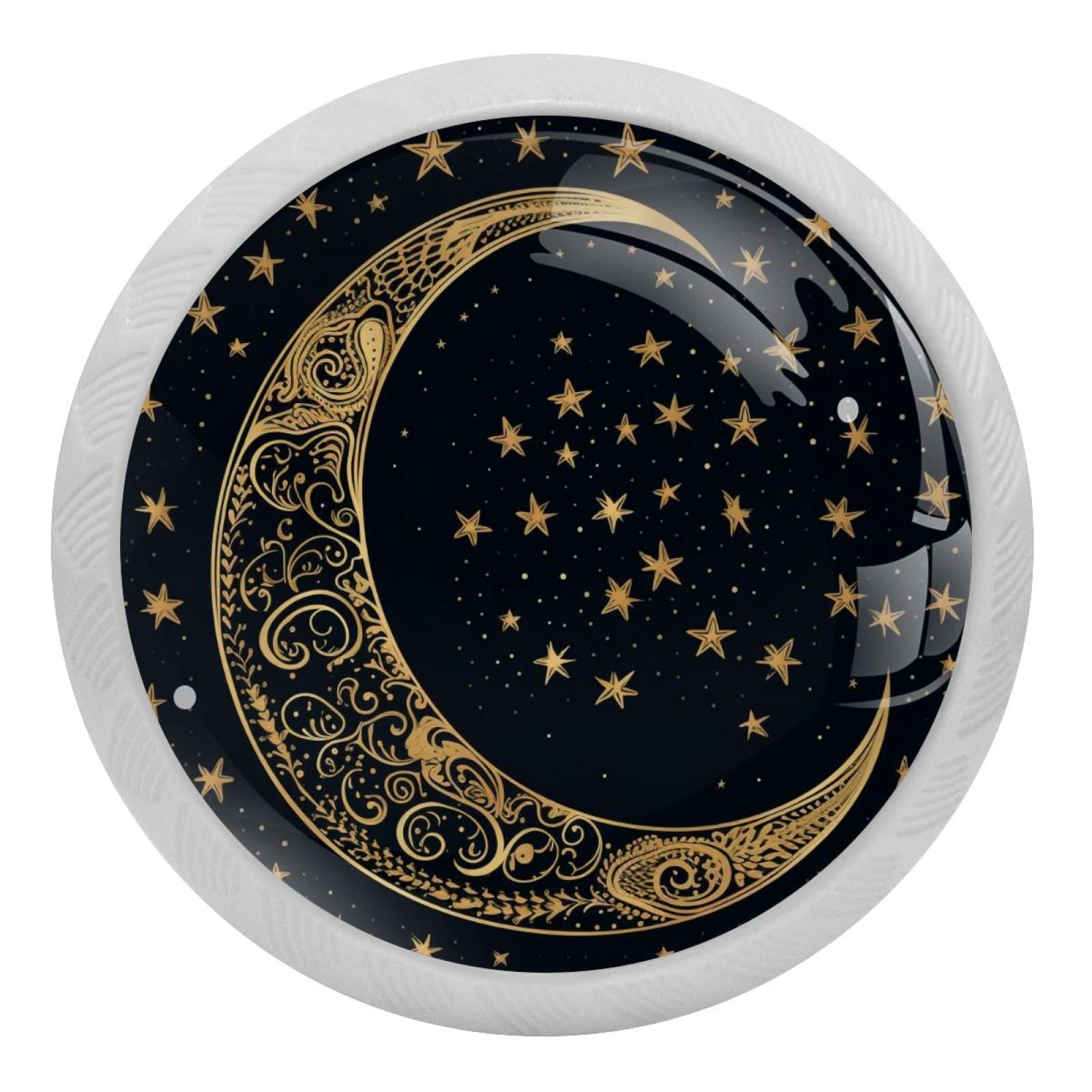 Crescent Sign Fluorescent Drawer Pulls - Round 4-Pack Glow-in-the-Dark ...