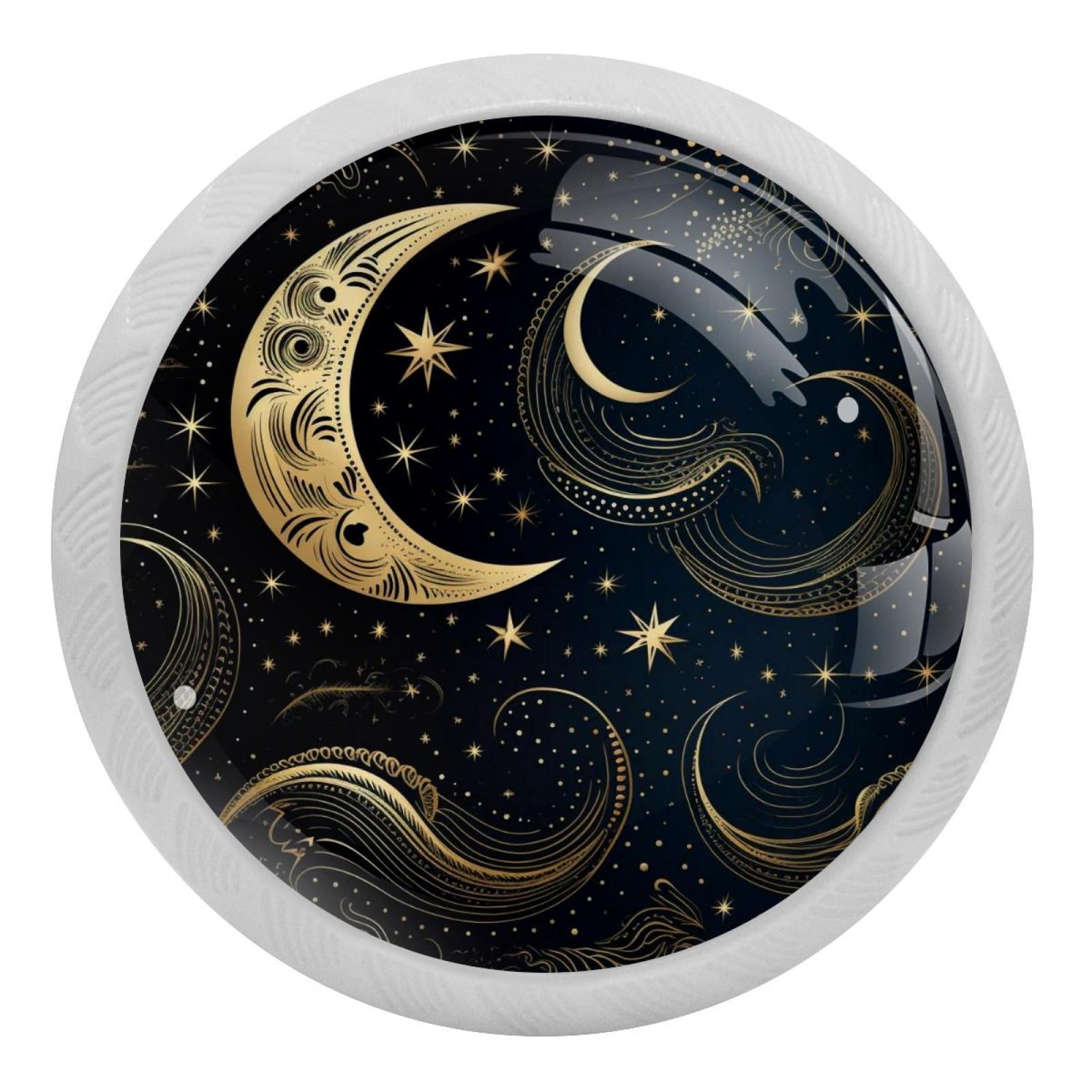 Crescent Sign Fluorescent Drawer Pulls: Round 4-Pack of Glow-in-the ...