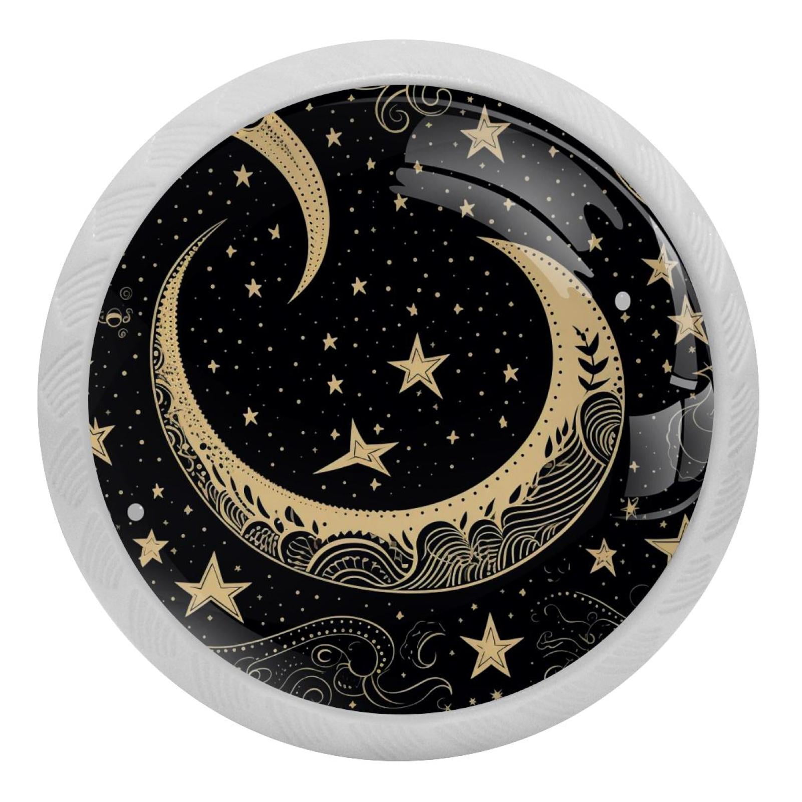 Crescent Sign Fluorescent Drawer Pulls with Screws - Round 4-Pack Glow ...