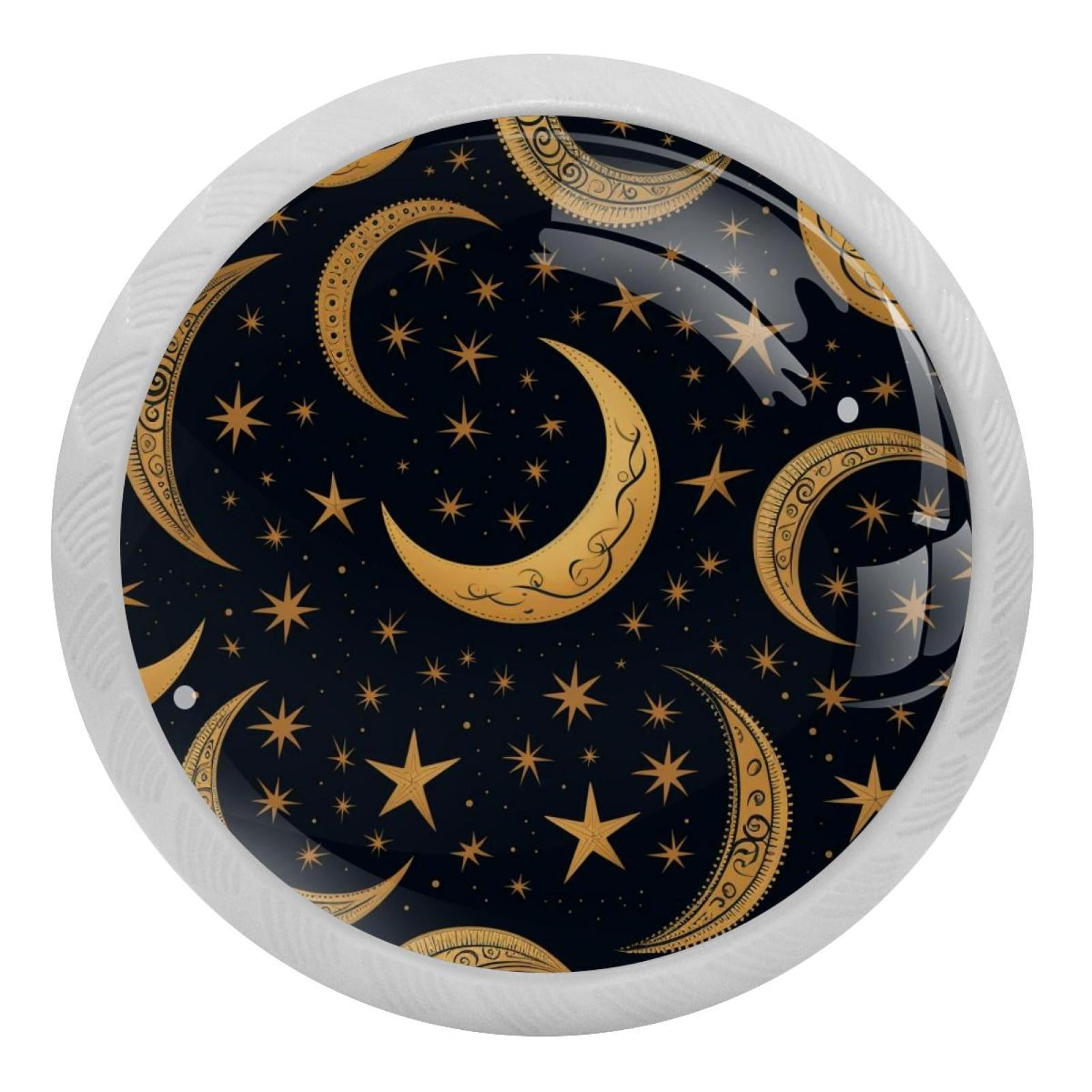 Crescent Sign Fluorescent Drawer Pulls with Screws: Round 4-Pack Glow ...