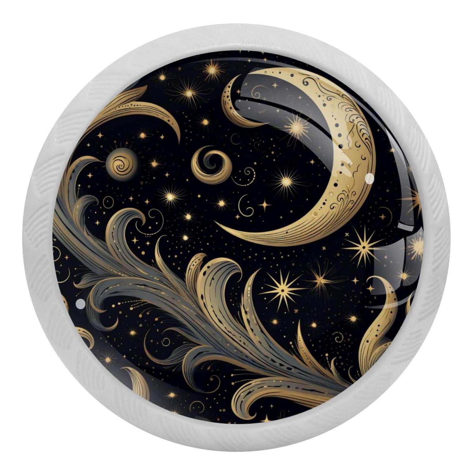 Crescent Sign Fluorescent Drawer Pulls with Screws – Round 4-Pack, Glow ...