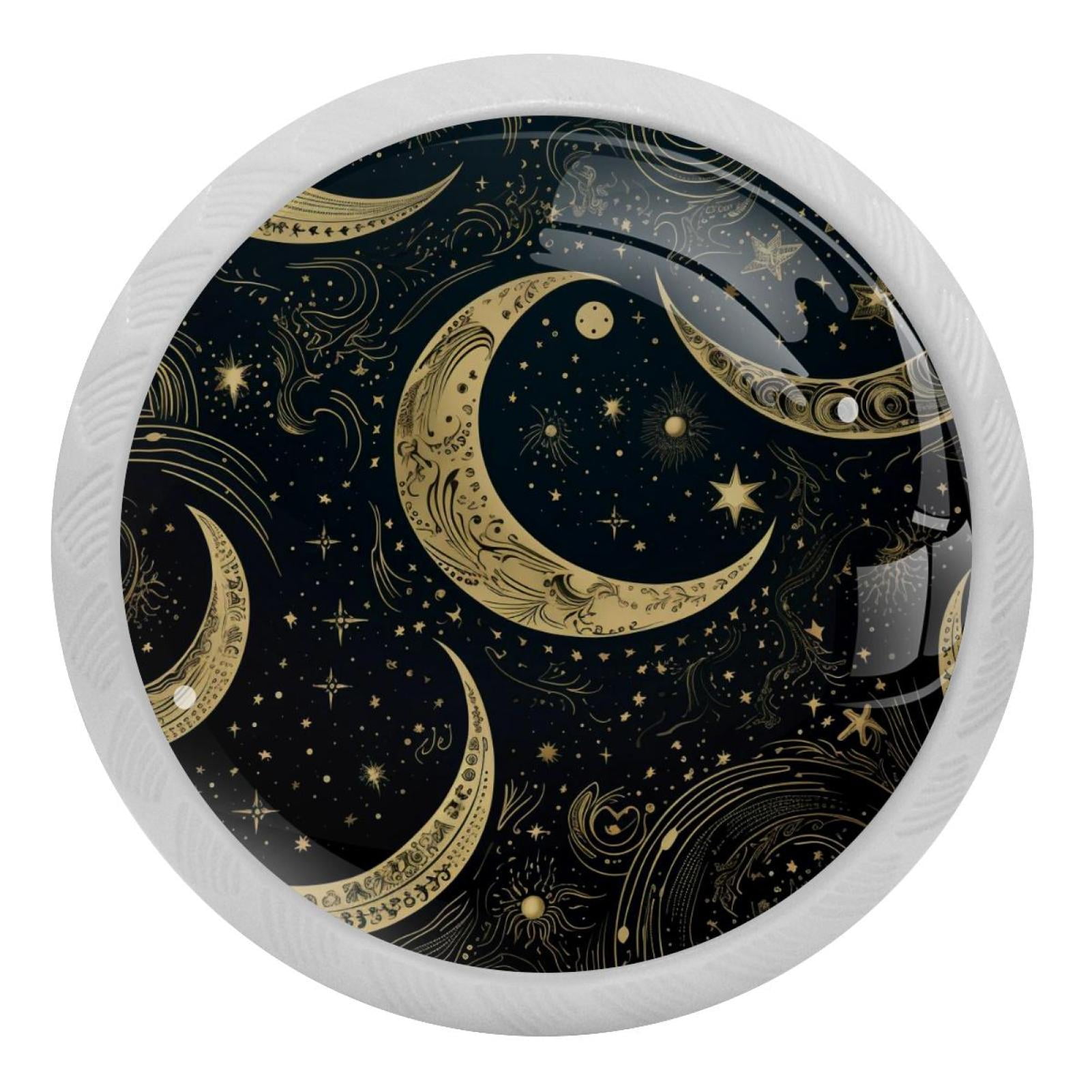 Crescent Sign Fluorescent Glow-in-the-Dark Cabinet Door Knobs - Round 4 ...