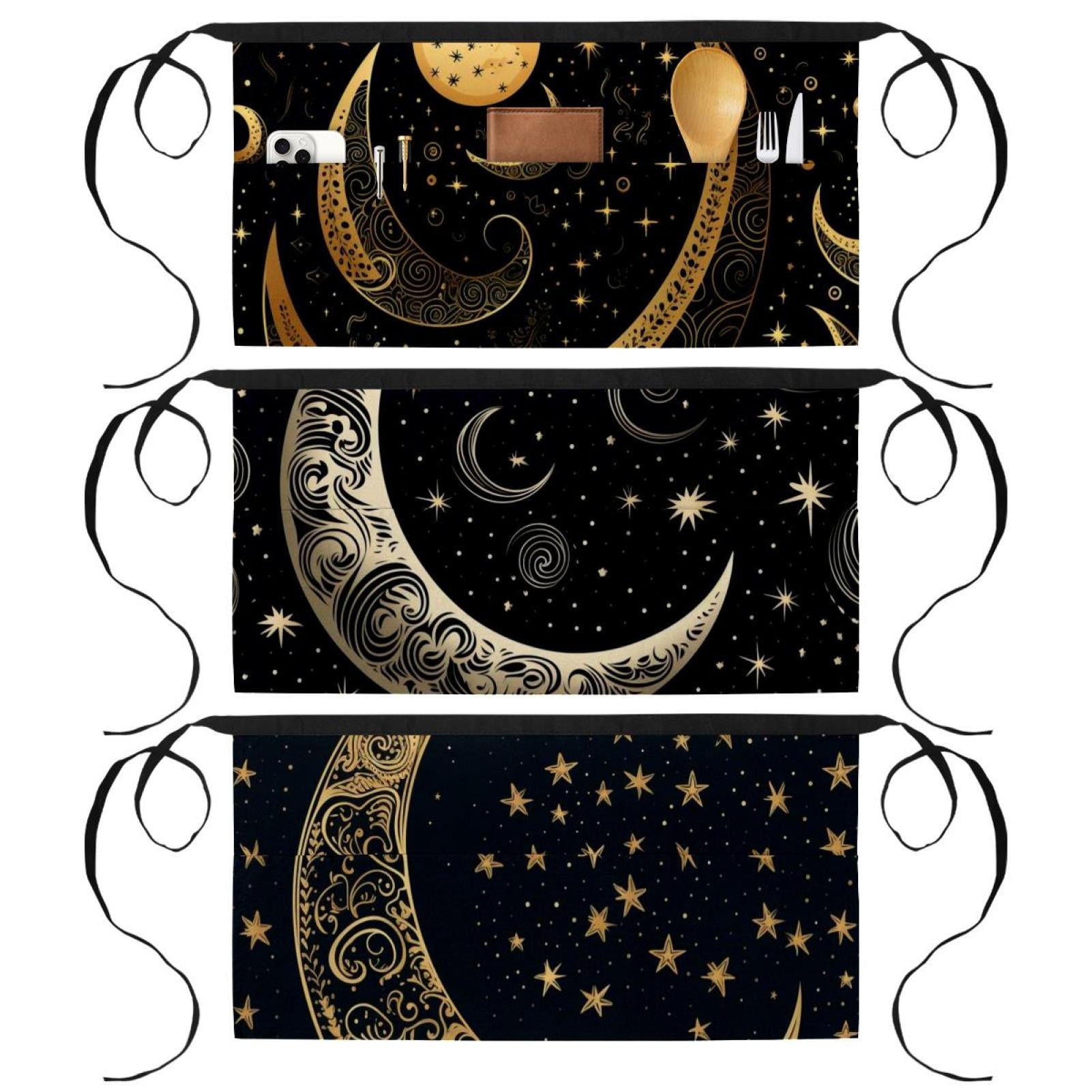 Crescent Sign Gardening, Art, and Waitress Apron with 3 Pockets ...