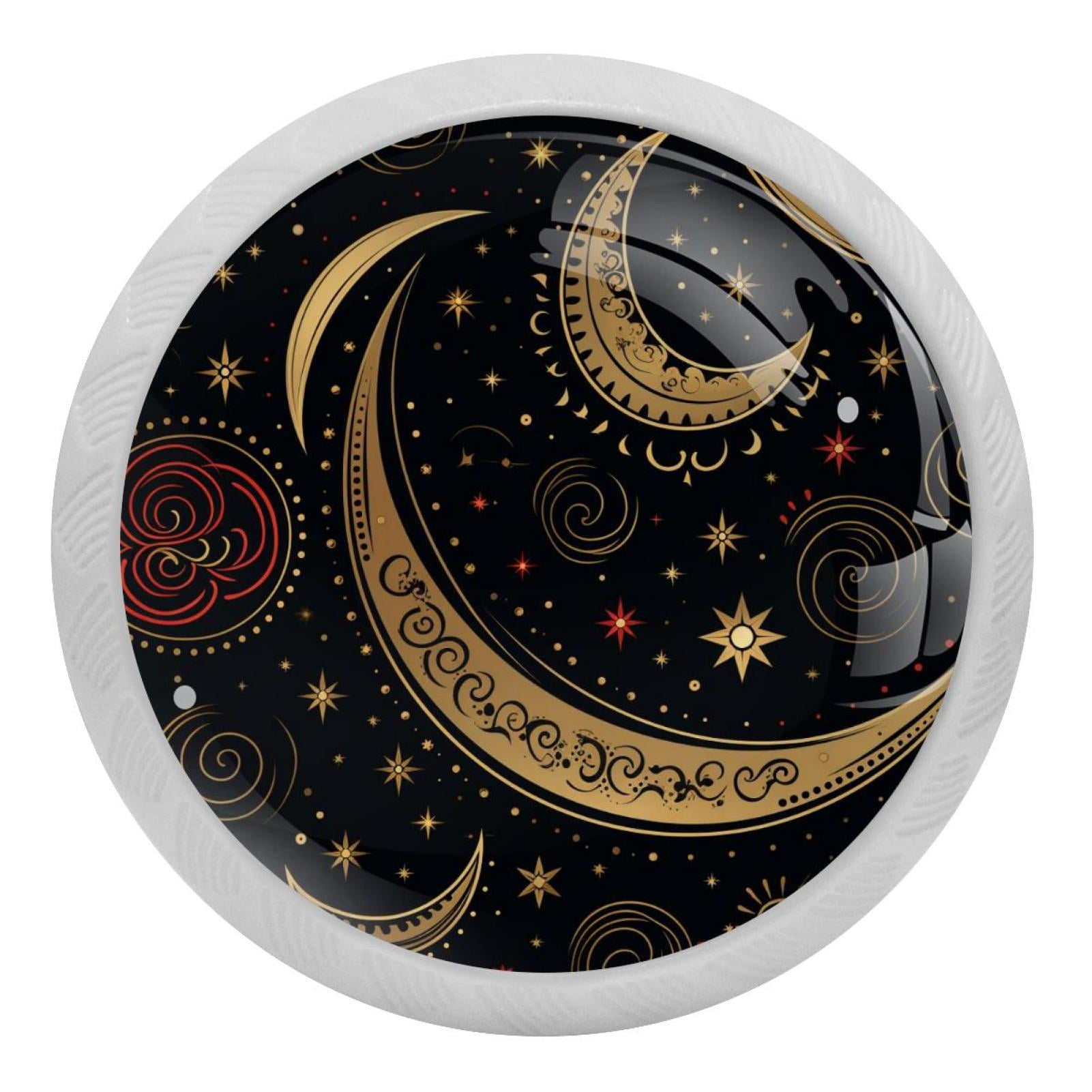 Crescent Sign Glow-in-the-Dark Fluorescent Drawer Pulls with Screws ...