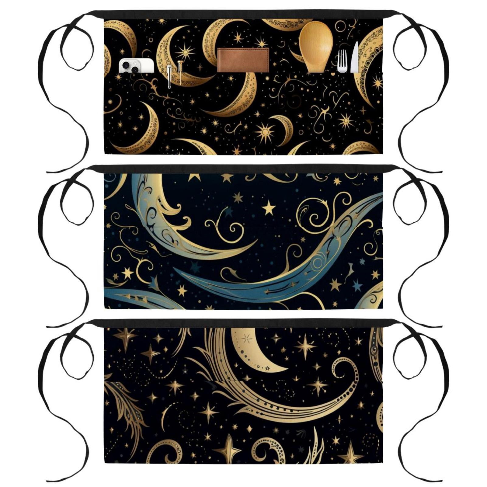 Crescent Sign Printed Server Apron with 3 Pockets: for Half Aprons and ...