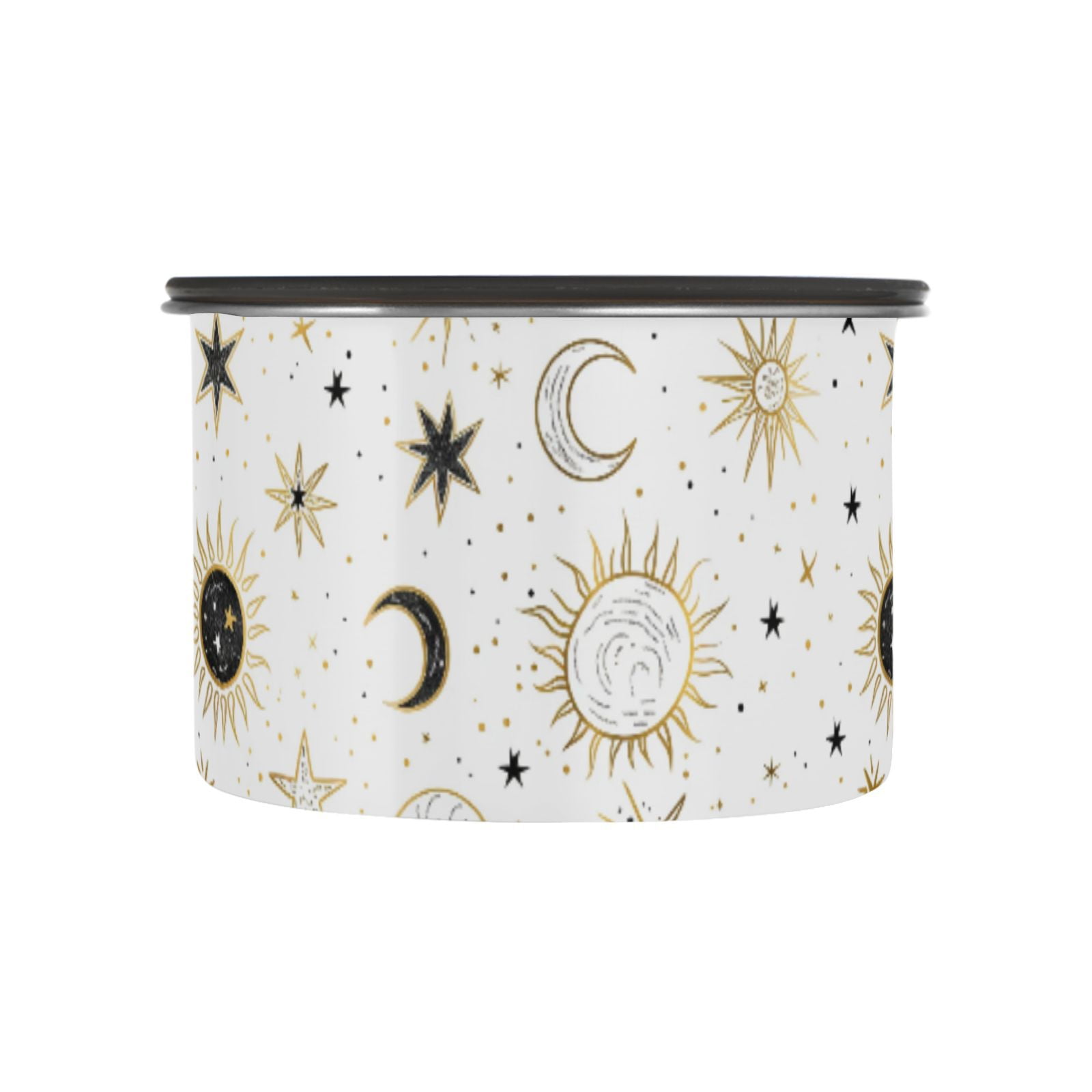 Crescent Sun Moon Star Airtight Coffee Bean Canister 17oz Food Storage ...