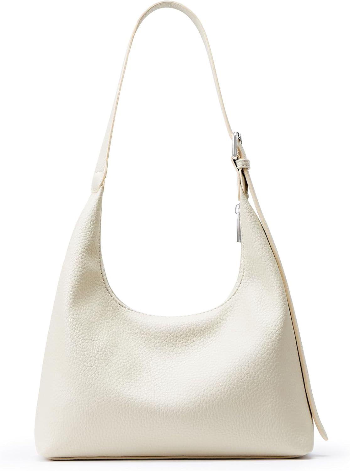 Crescent Tote Bag, Women's Underarm Handbag Vegan Leather Zipper ...