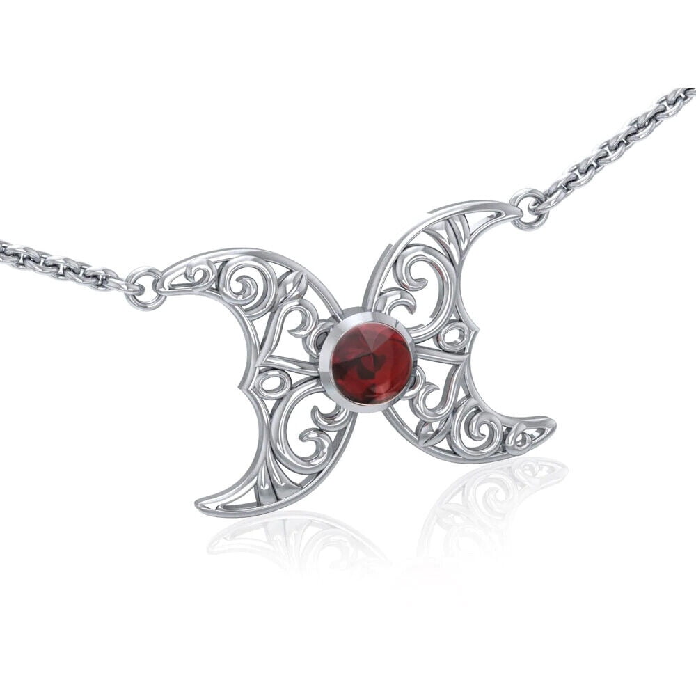 Crescent Triple Moon Necklace .925 Sterling Silver by Peter Stone Fine ...
