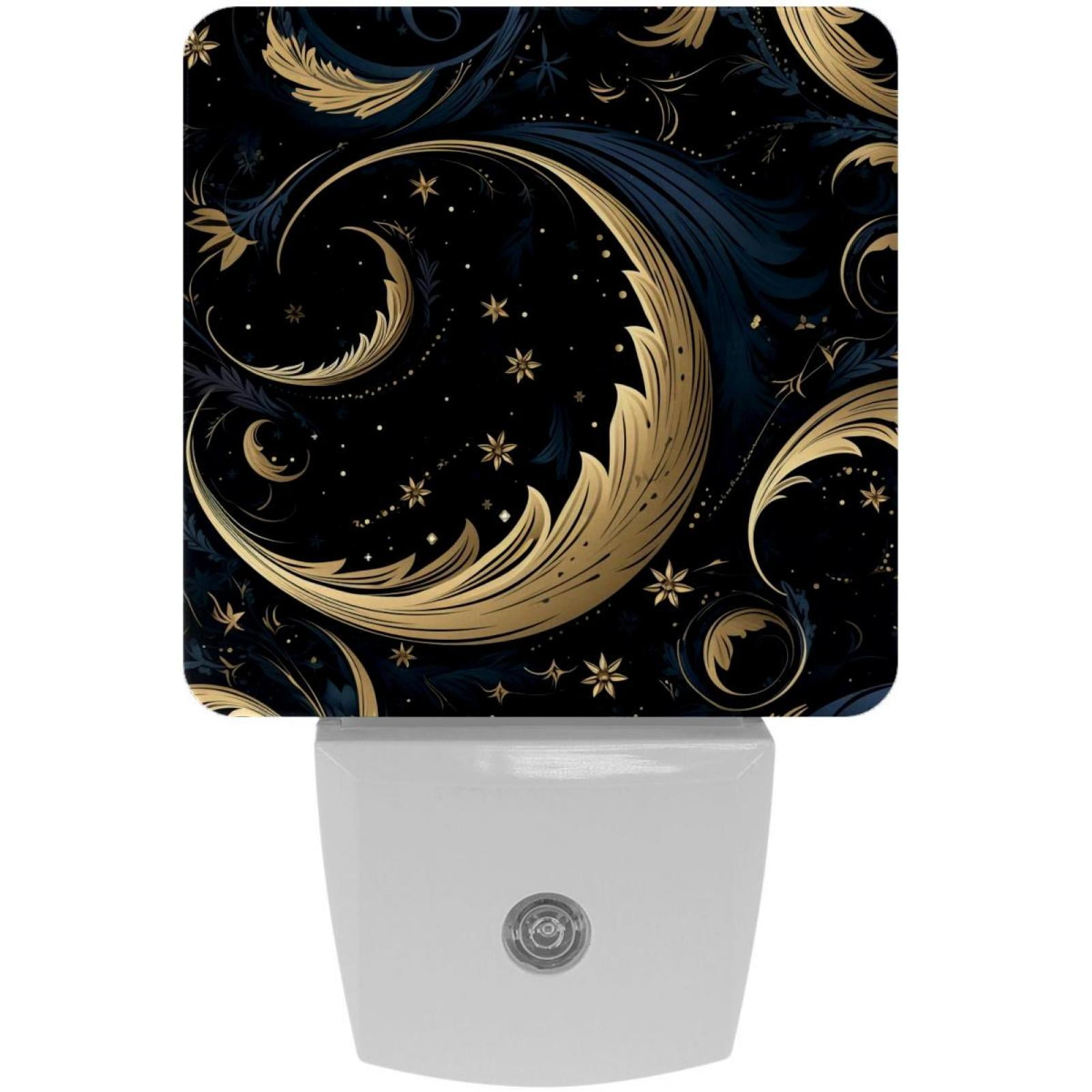 Crescent moon symbol LED Square Night Lights for Bedroom and Living ...