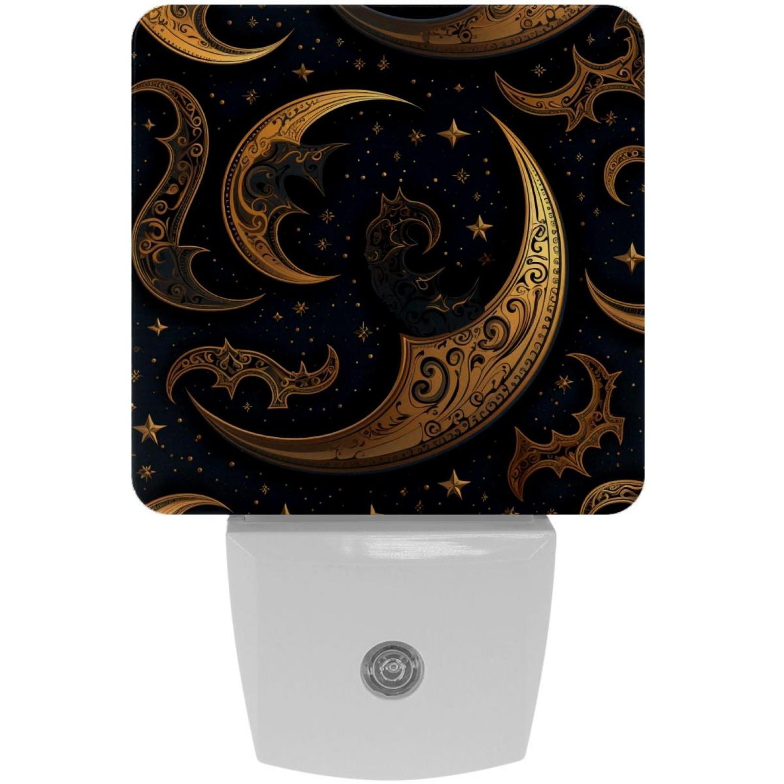 Crescent moon symbol LED Square Night Lights for Bedroom and Living ...