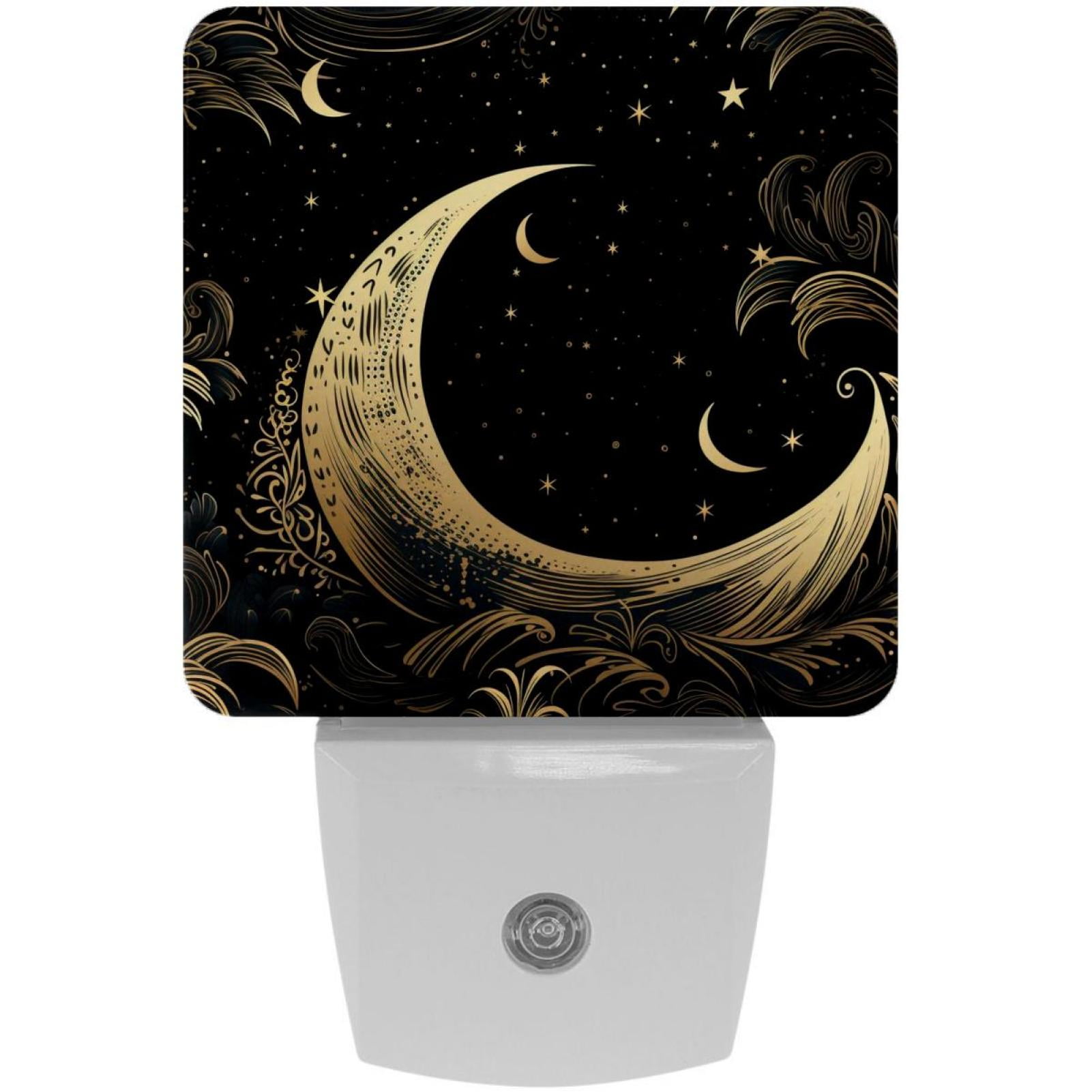 Crescent moon symbol LED Square Night Lights - Bedside Lighting ...
