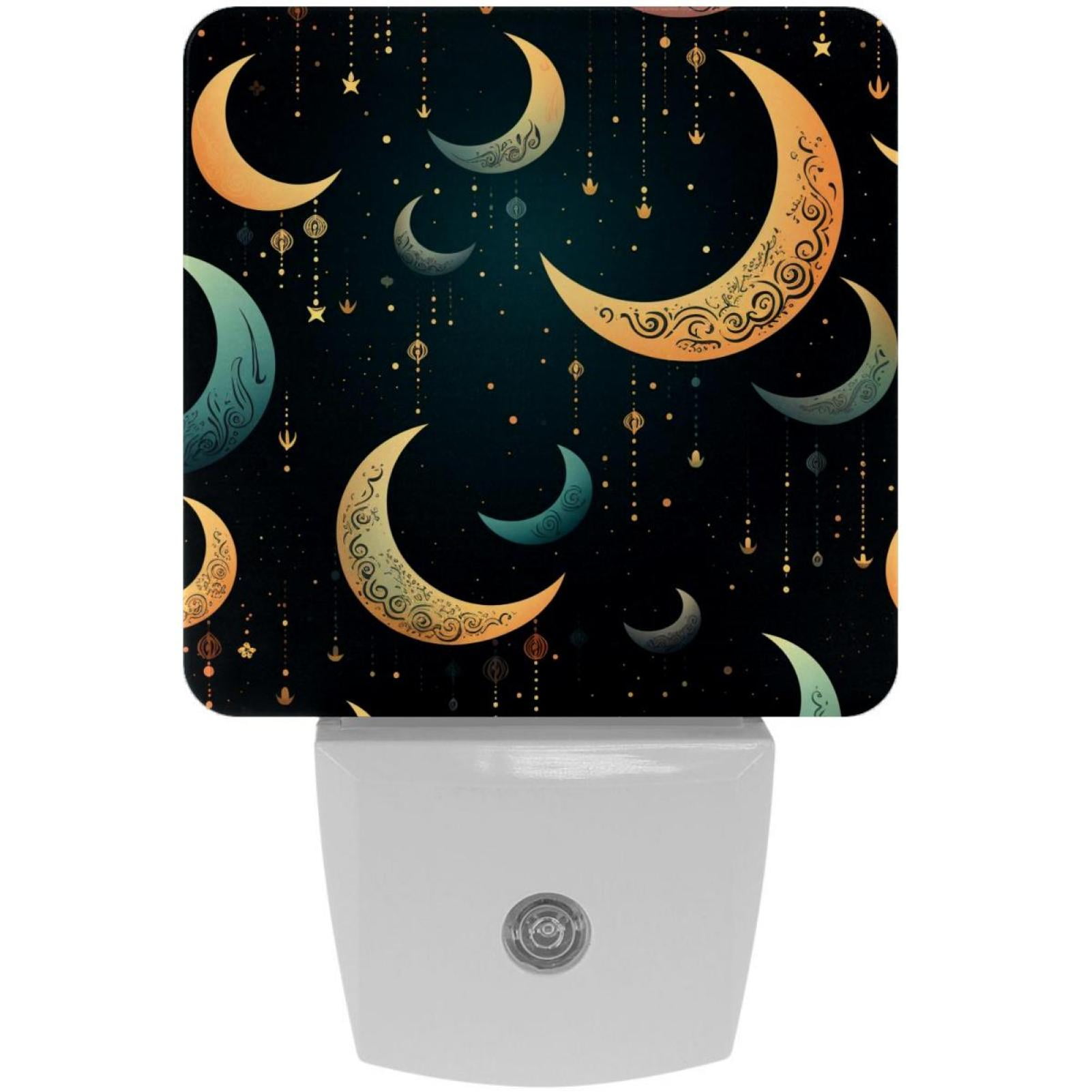 Crescent moon symbol LED Square Night Lights - Energy Efficient Bedside ...