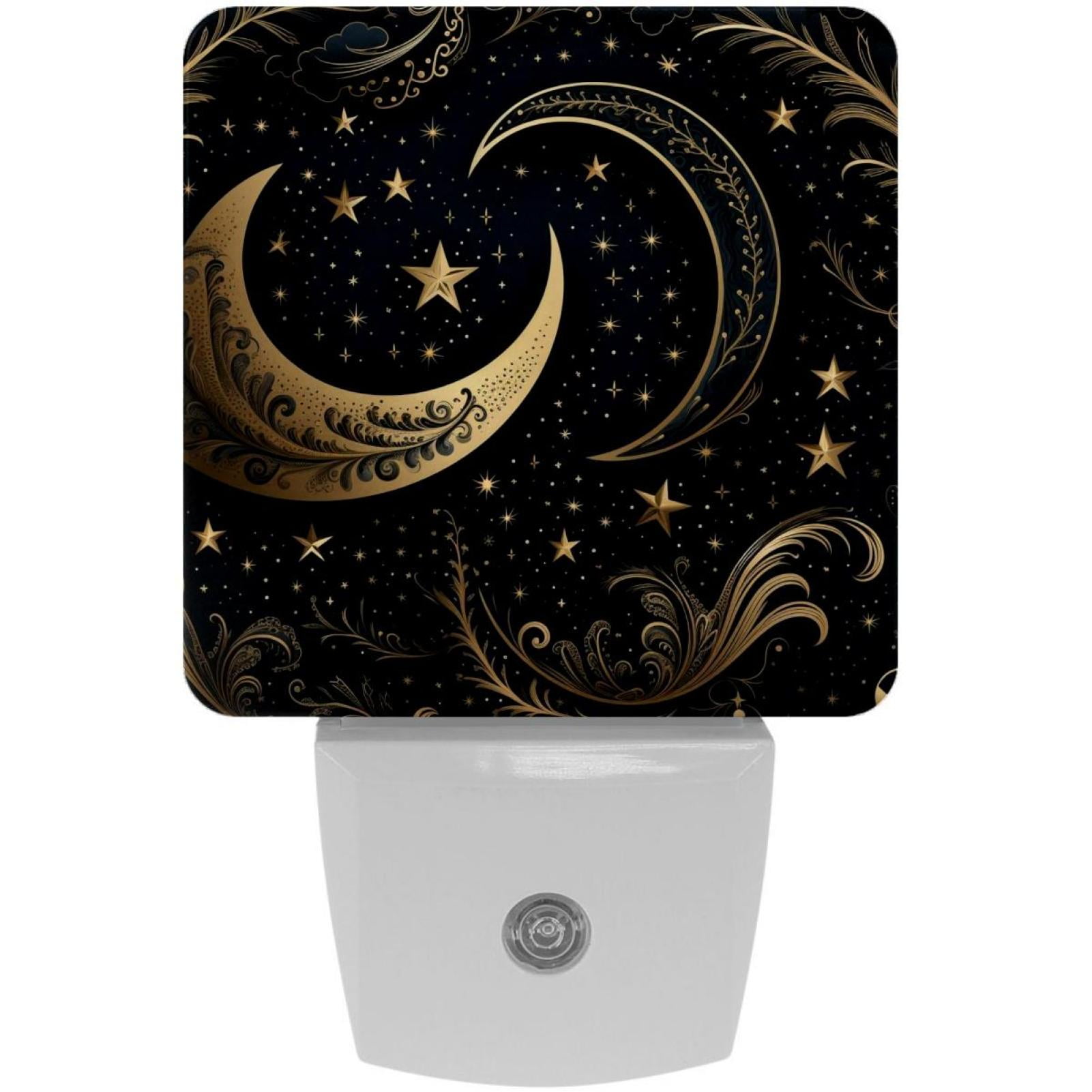 Crescent moon symbol LED Square Night Lights with Motion Sensor ...