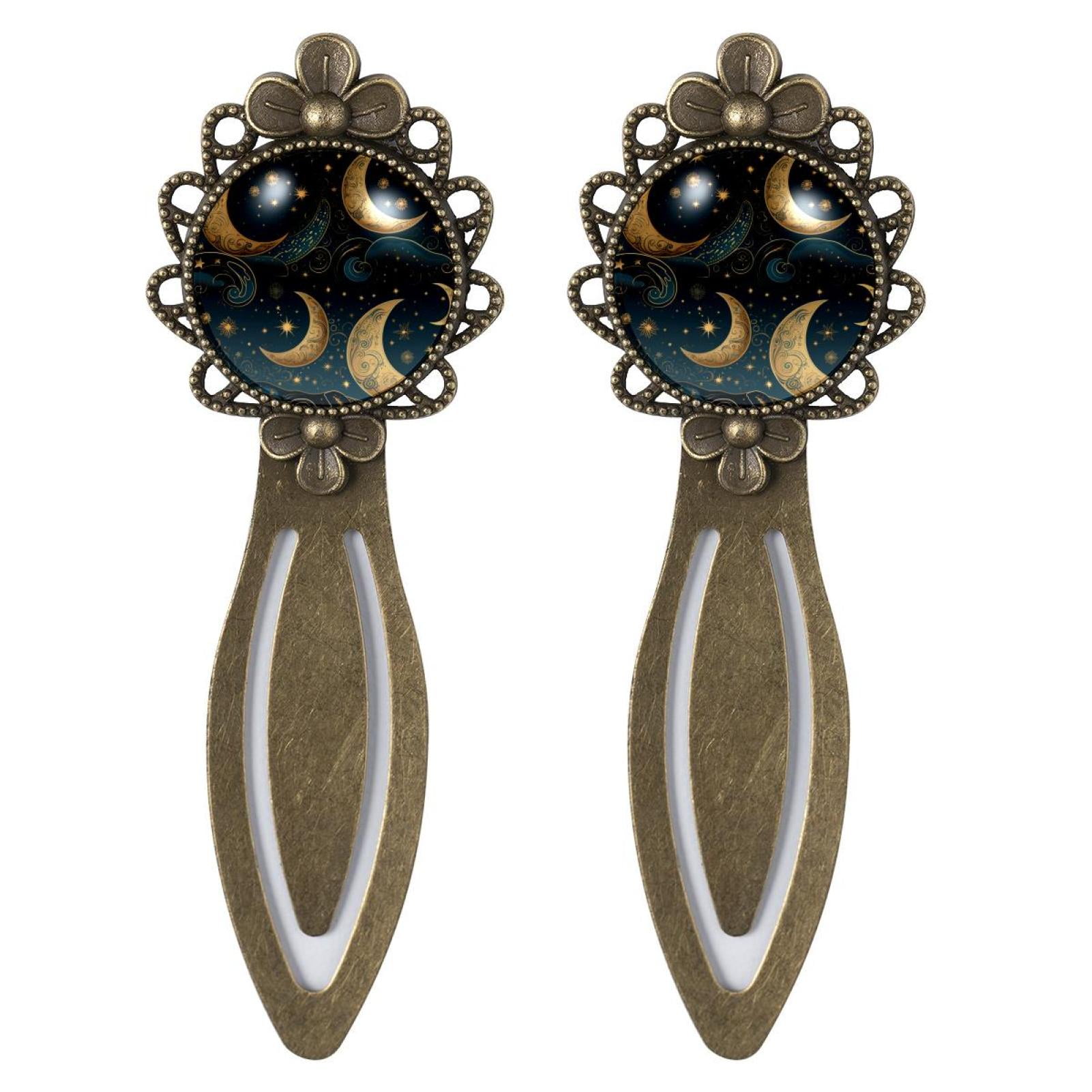 Crescent moon symbol Vintage Copper-Colored Lace Bookmarks: Stainless ...