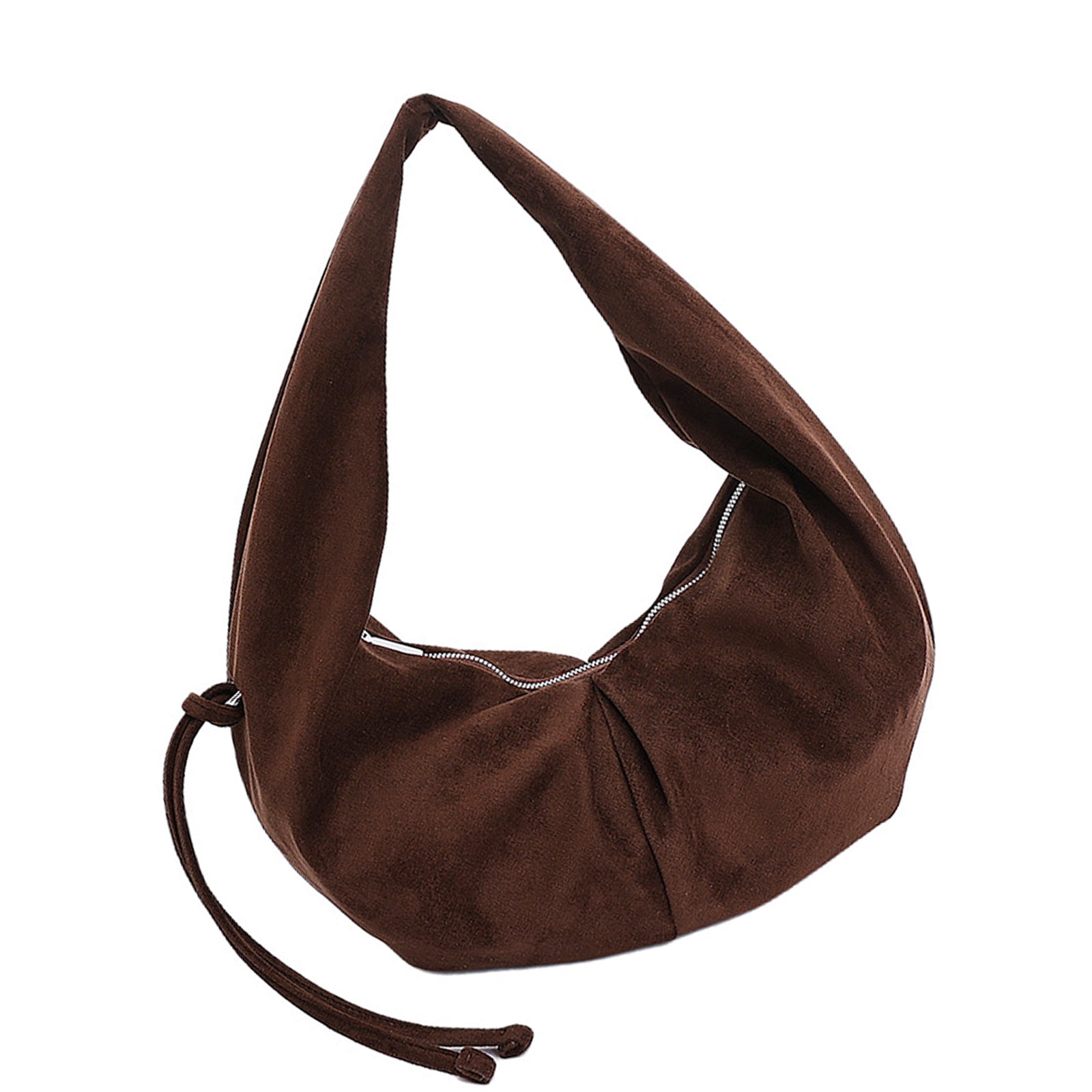 Crescents Shoulder Bags for Women Winter Toted Purse Faux Suedes ...