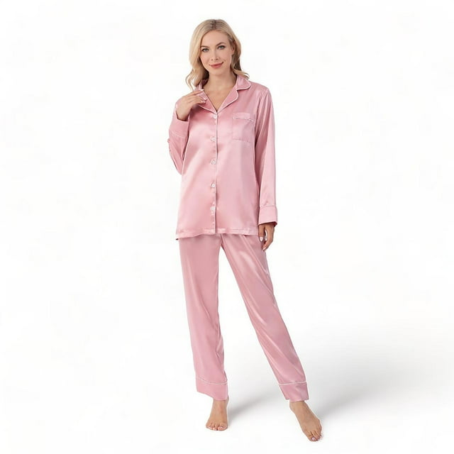 Crescentt Pearl Silk Satin Pajama Set Unparalleled Comfort And Elegance