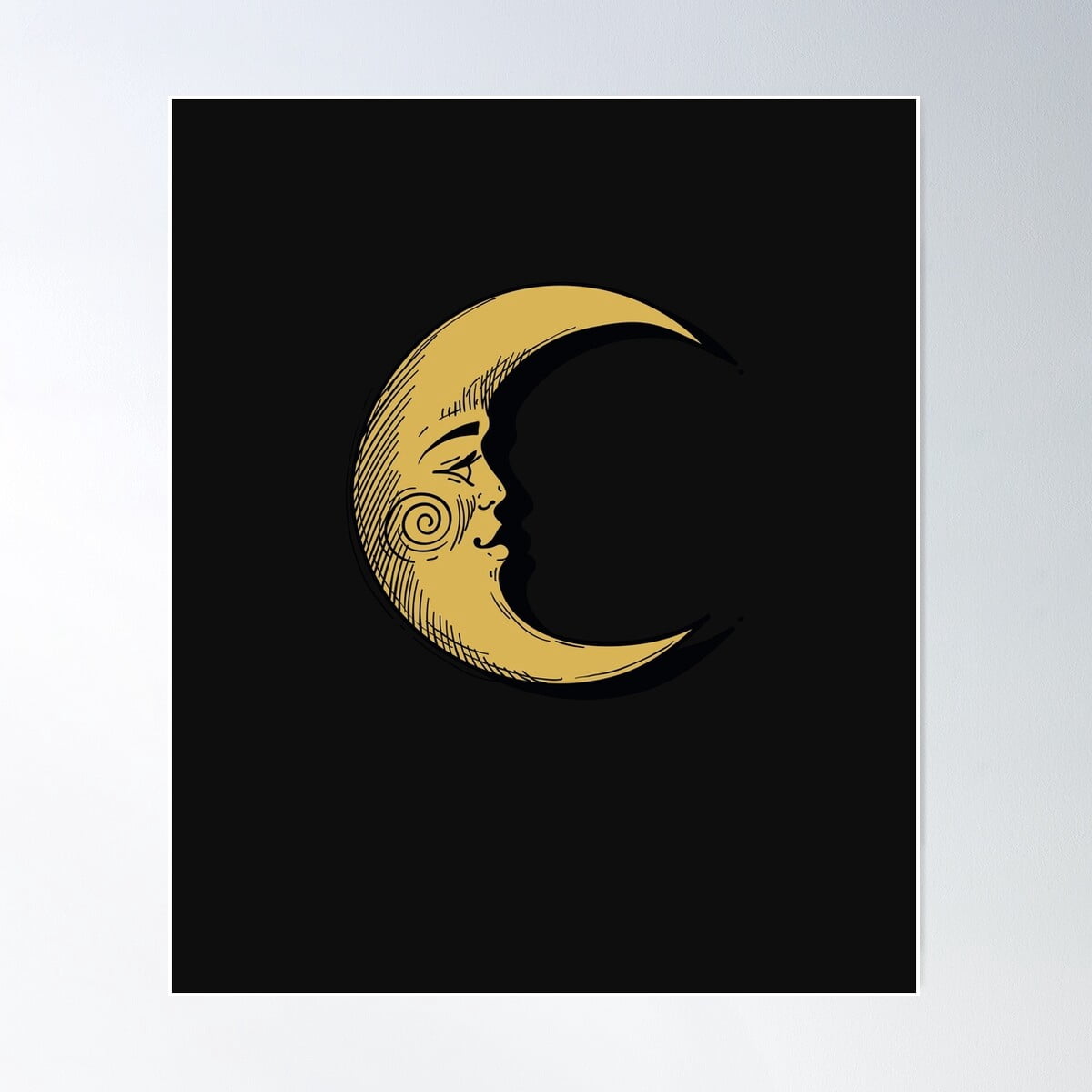 Cresent Moon Poster Wall Art, Modern Wall Decor For Living Room Bedroom ...