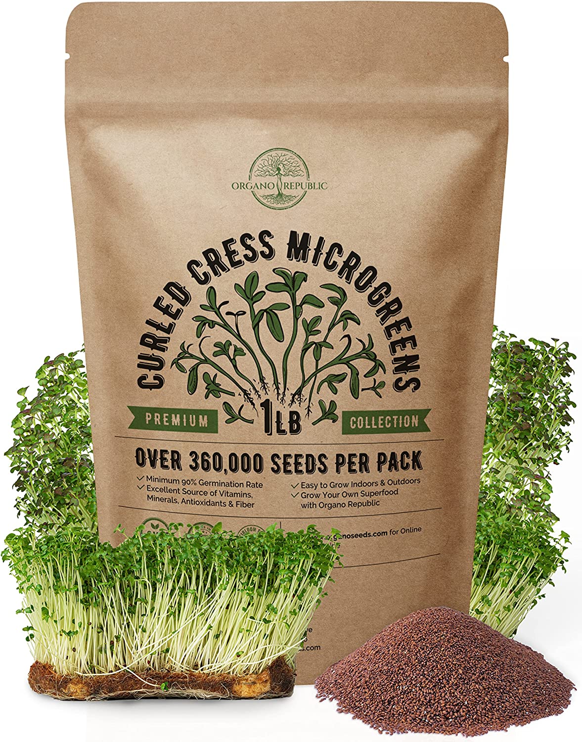 Upland Cress Garden Seeds - 1 Lb Bulk - Non-GMO, Heirloom Vegetable ...