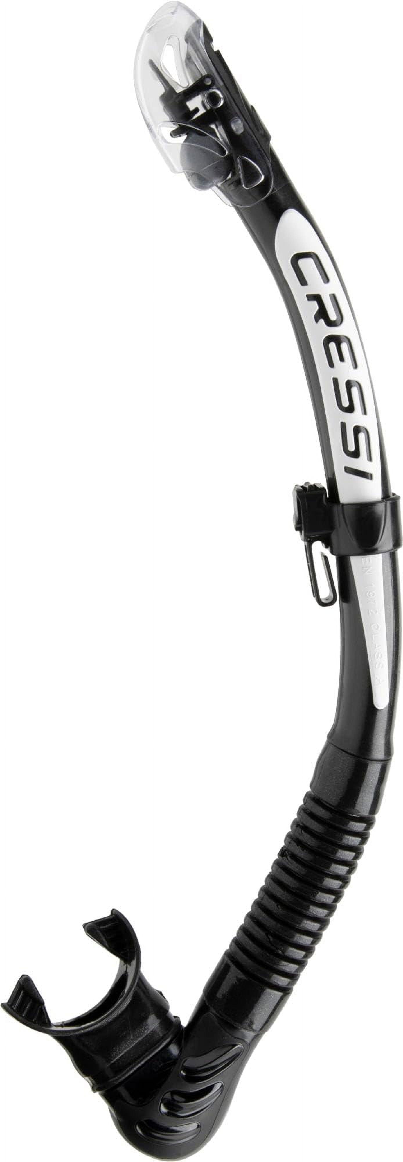 Cressi Alpha Ultra Dry Snorkel (Black/White/Black) - Walmart.com