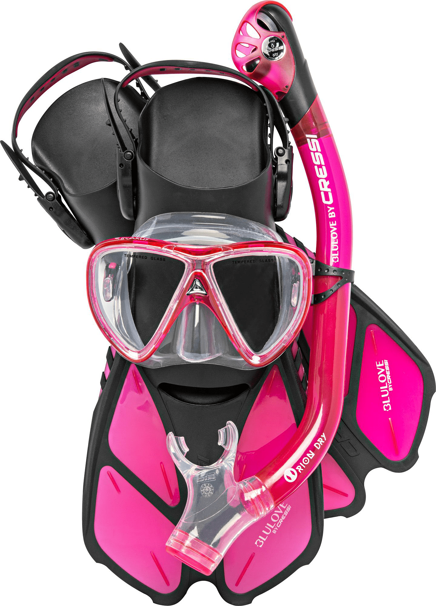 Cressi Anti Fog Clear Dry Mask Snorkel Fin Combo - Walmart.com