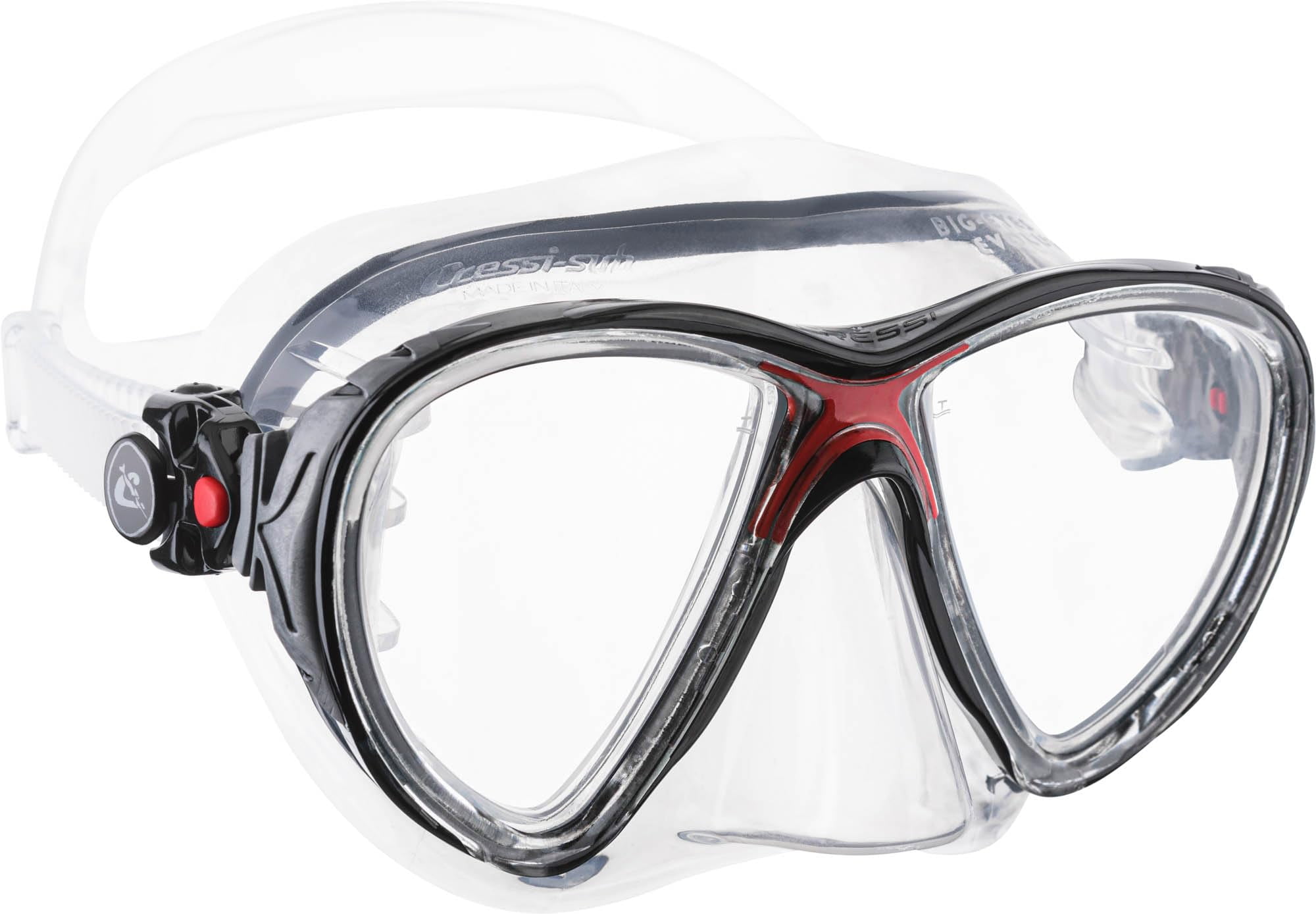 Cressi Big Eyes Evolution Scuba Diving Mask, Clear Skirt ...