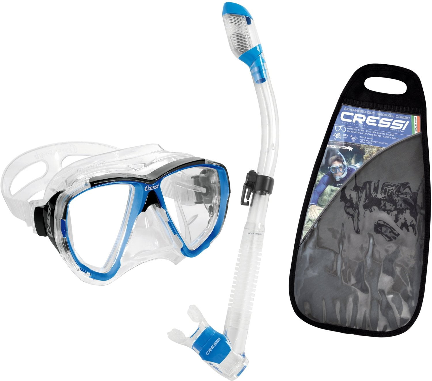 Cressi Big Eyes Mask/Dry Snorkel Package - Walmart.com
