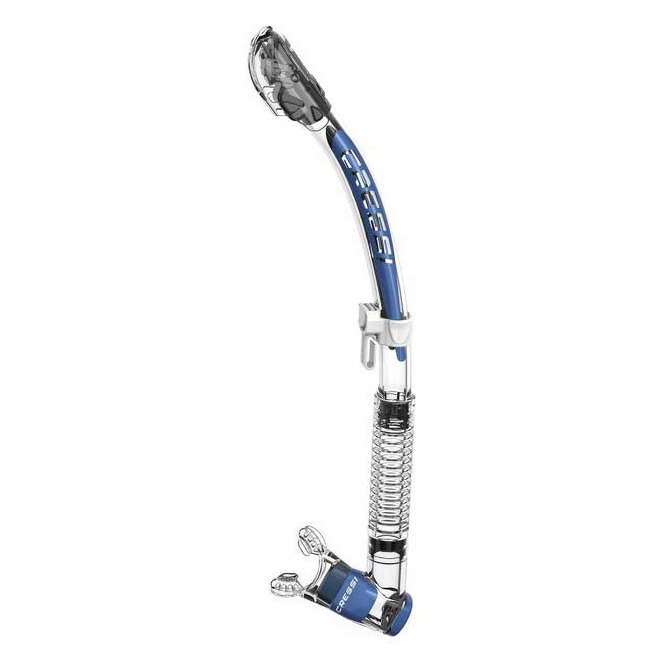 Free Shipping! Cressi Itaca Ultra Dry Snorkel - Clear/Blue Metal ...