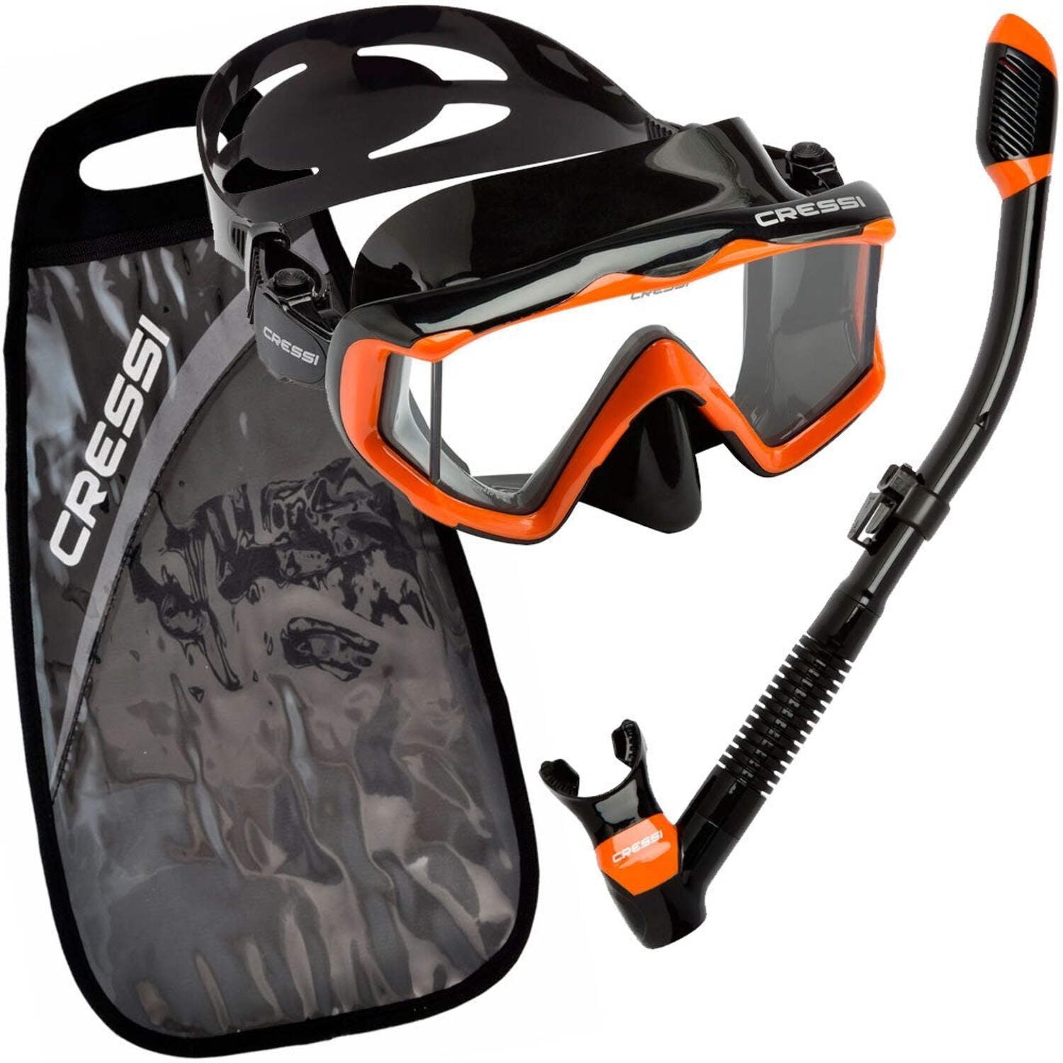 Cressi Pano 3 Mask Supernova Dry Adult Size Snorkel Combo - Walmart.com