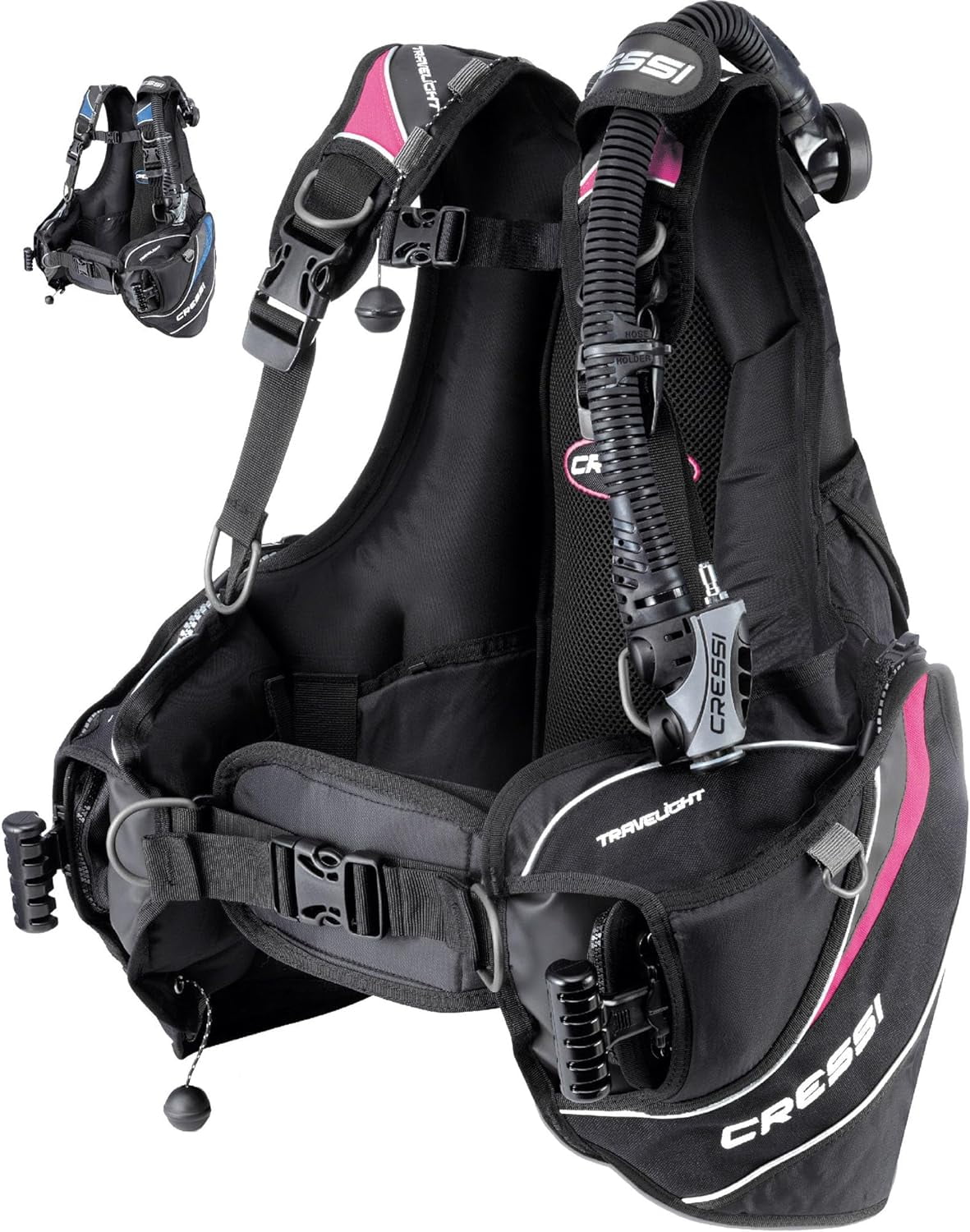Cressi Travelight Lightweight BCD (Black/Pink, Large) - Walmart.com