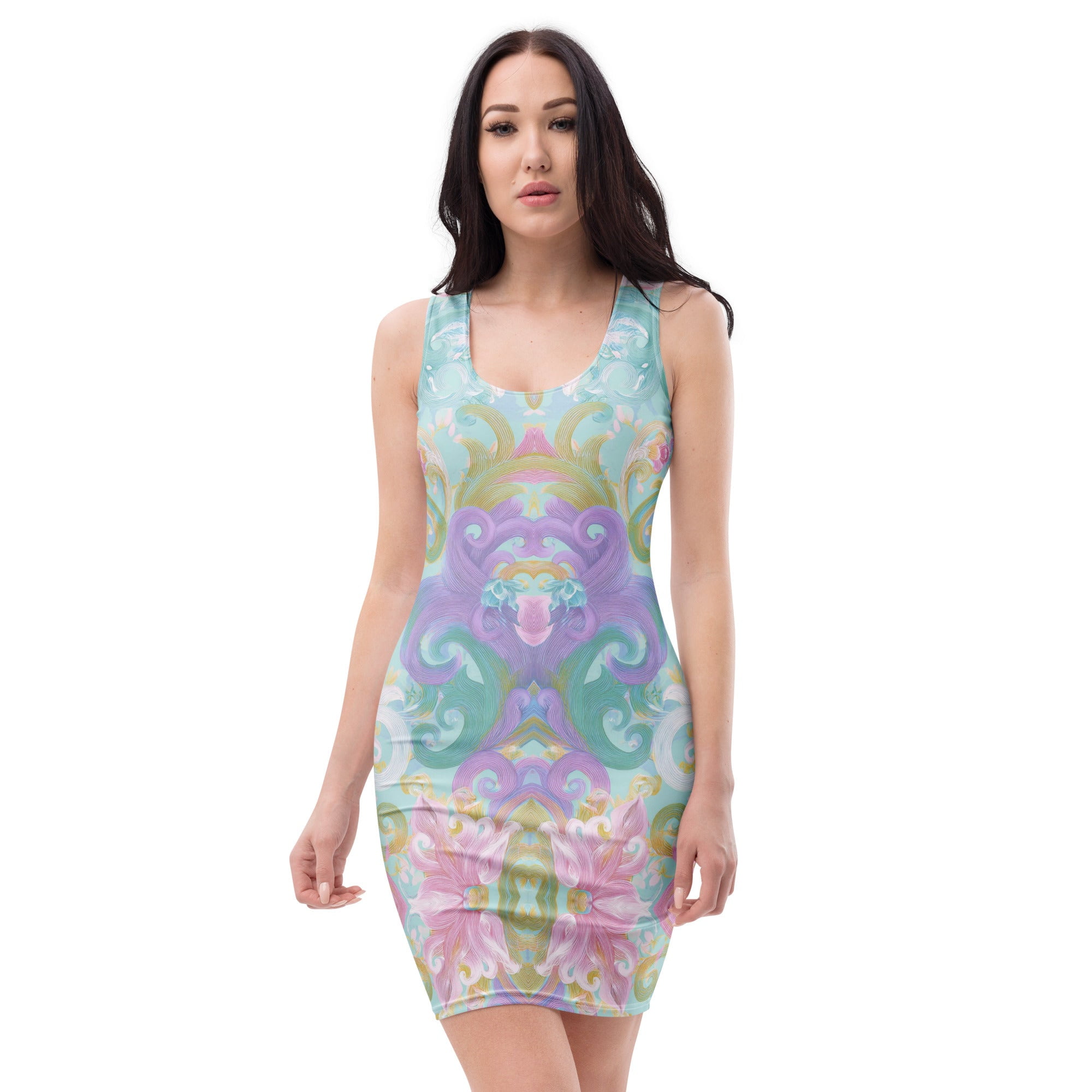 Cressida, Abstract Poly-Span Dress, Ladies Abstract Dress, Abstract ...