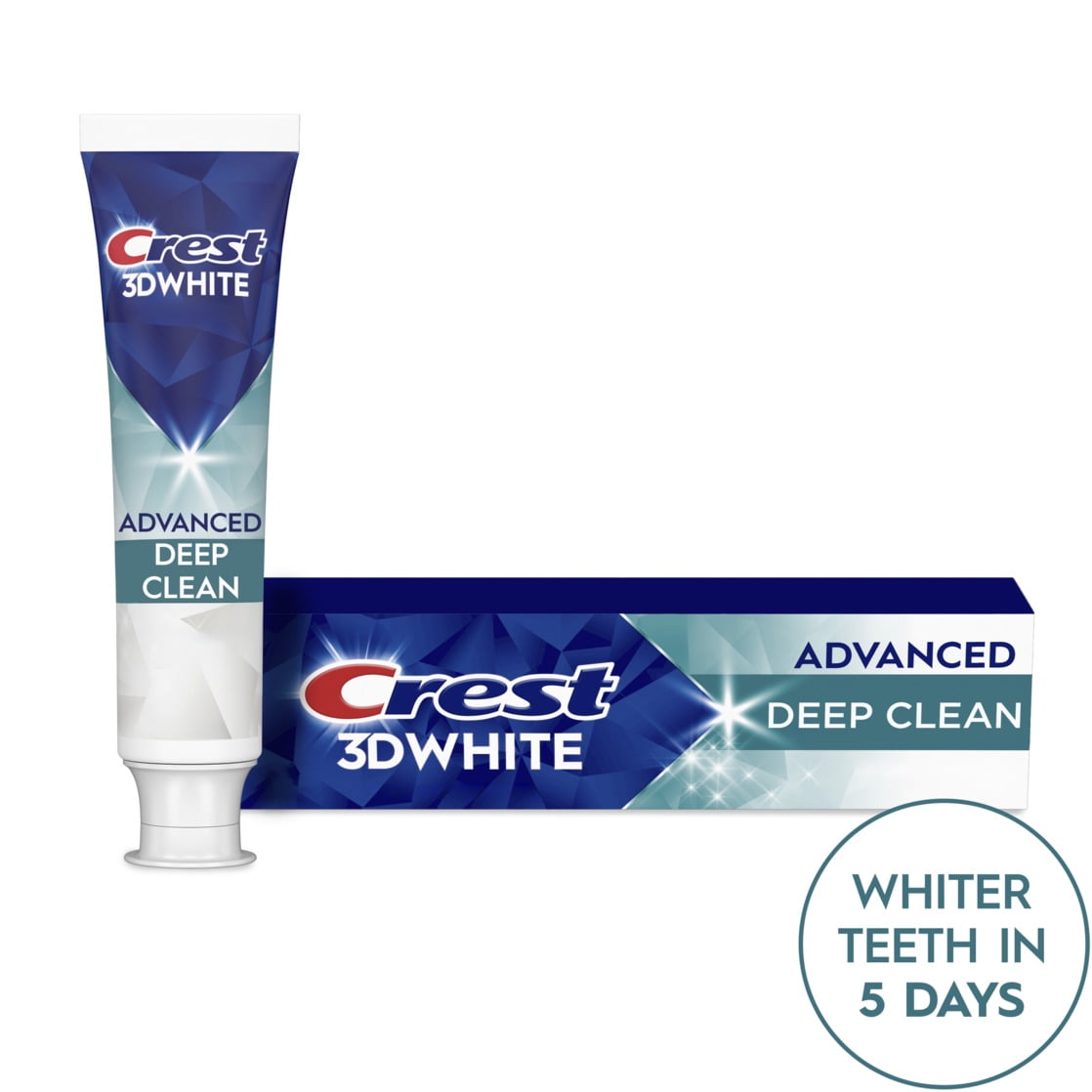 Crest 3D White Adv Deep Clean Whitening Toothpaste 3.3 oz Removes 90% ...