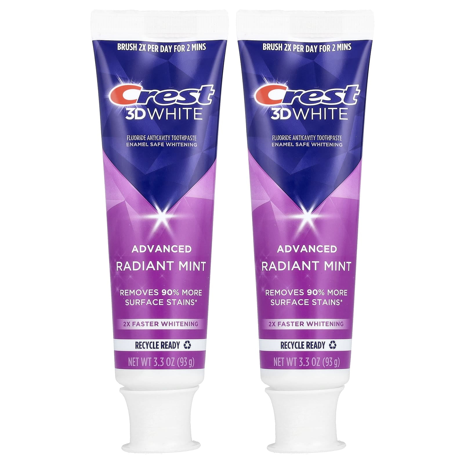 Crest, 3D White Advanced, Fluoride Anticavity Toothpaste, Radiant Mint ...