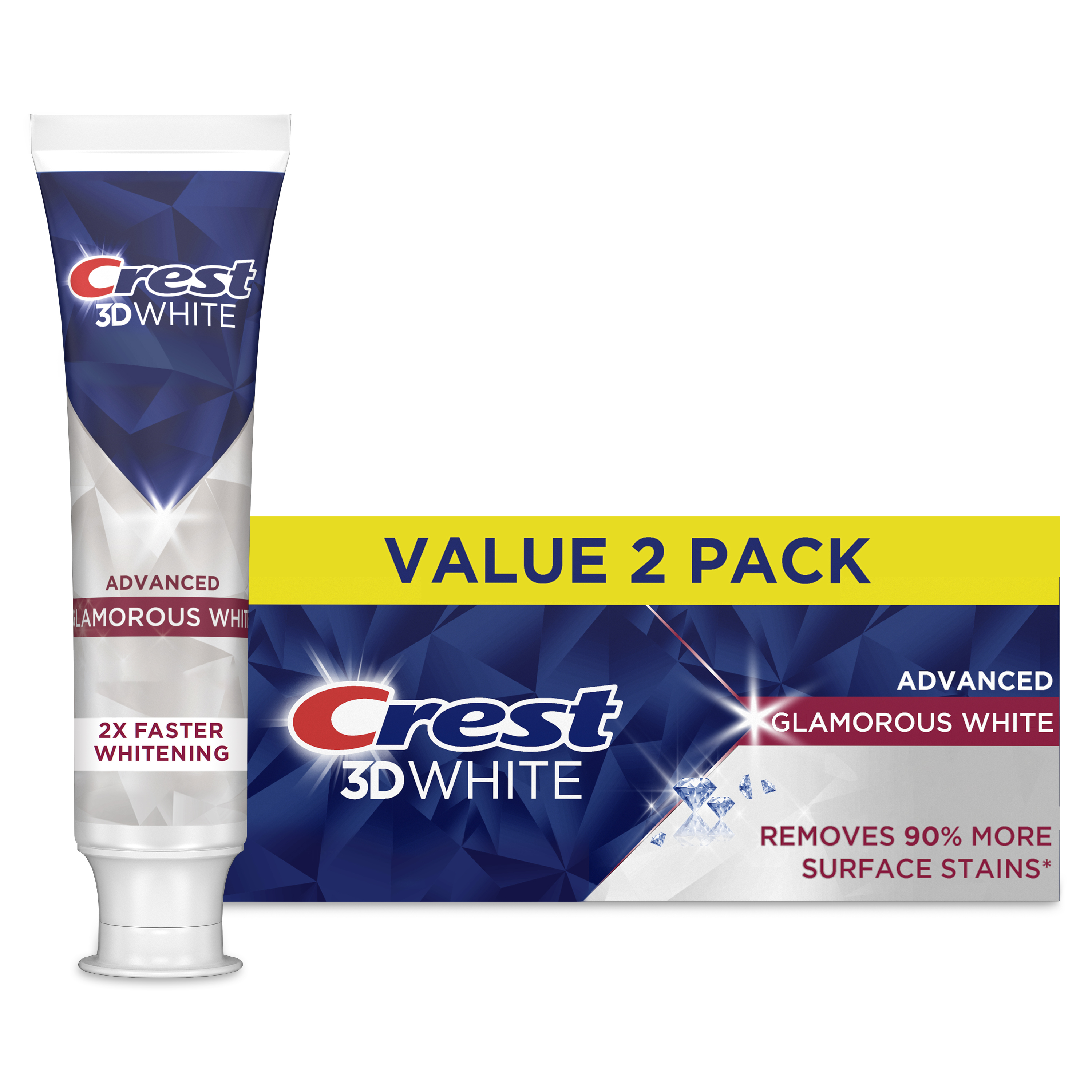 Crest 3D White Arctic Fresh Teeth Whitening Toothpaste, 3.8 oz, 2 Pack ...