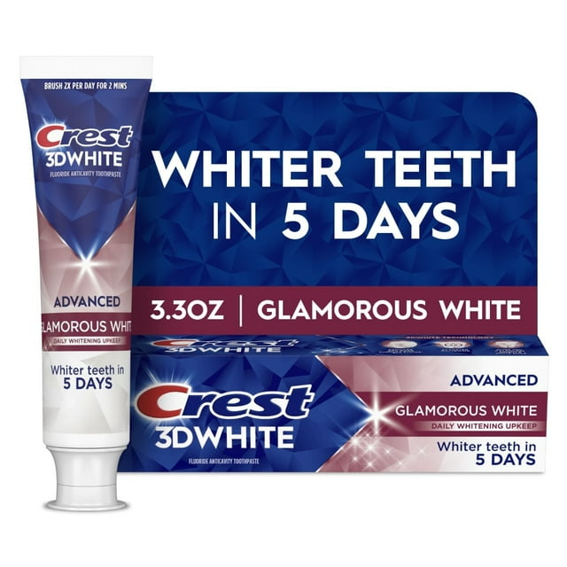 Crest 3D White Advanced Glamorous White Teeth Whitening Toothpaste, 3.3 ...